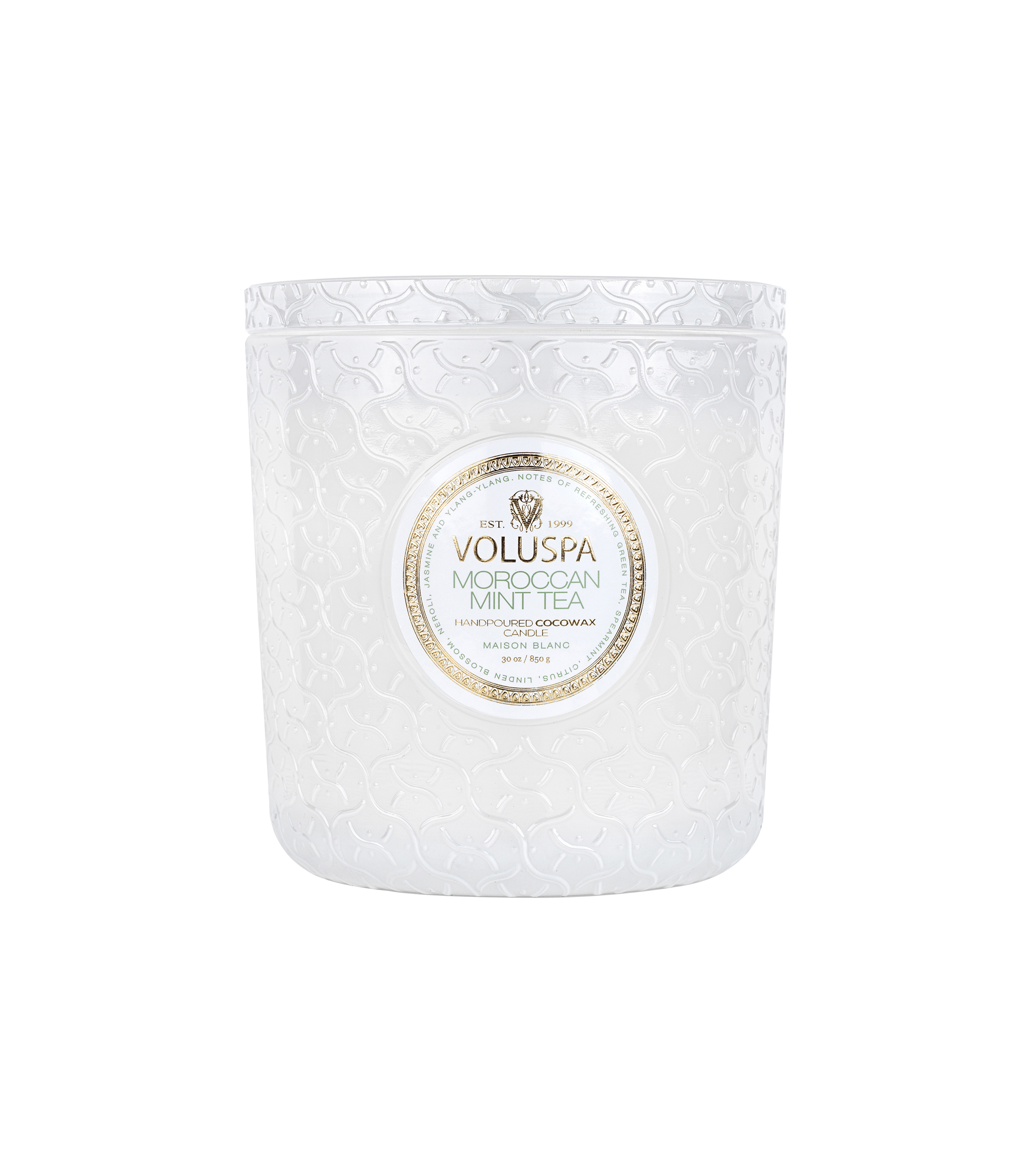 Voluspa Vela Aromática Moroccan Mint Tea - El Palacio de Hierro