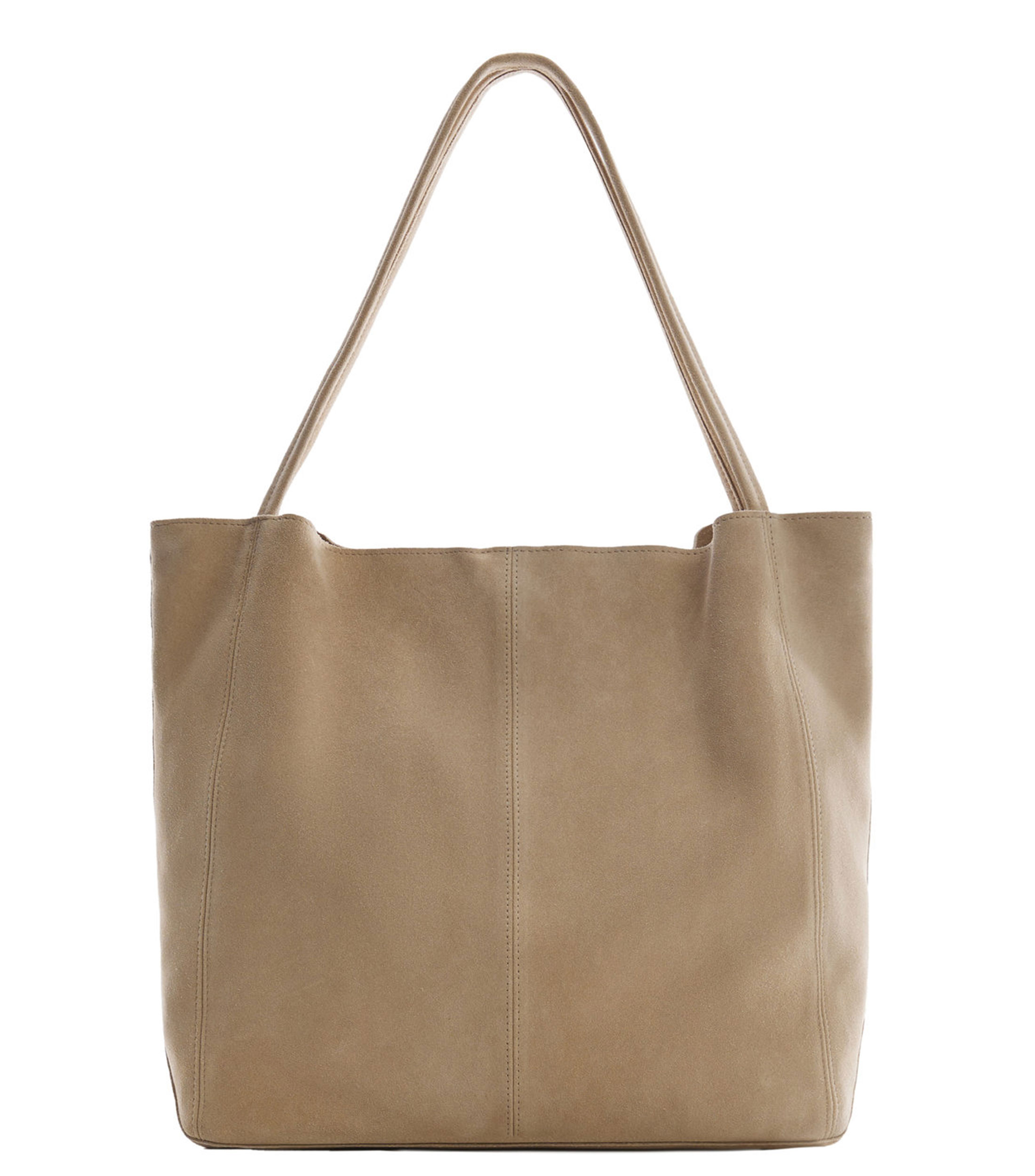 Mango: Bolso tote beige en piel San Valentín Mujer | El Palacio de Hierro