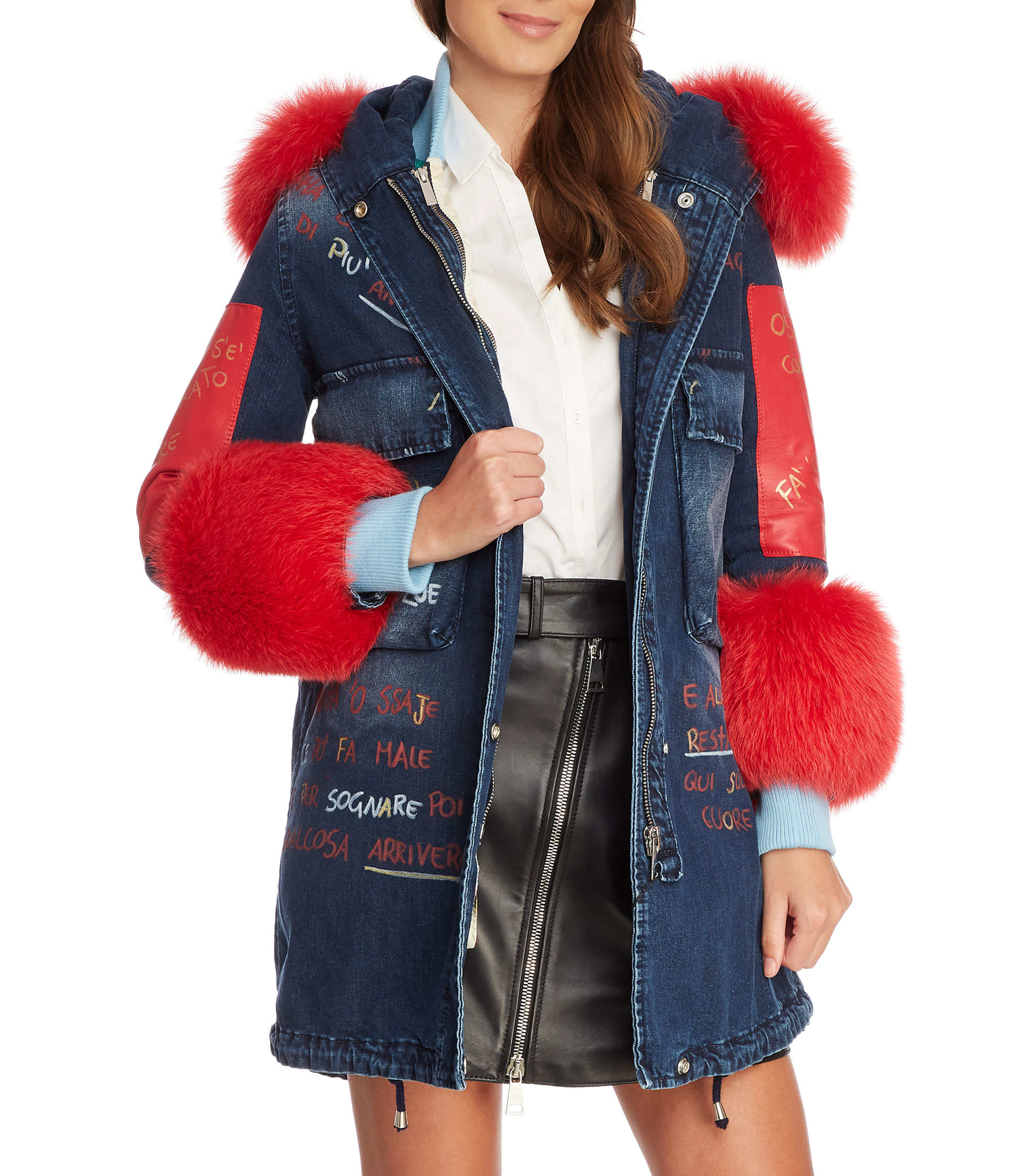 Hanson Chamarra larga de mezclilla con capucha Mujer - El Palacio de Hierro