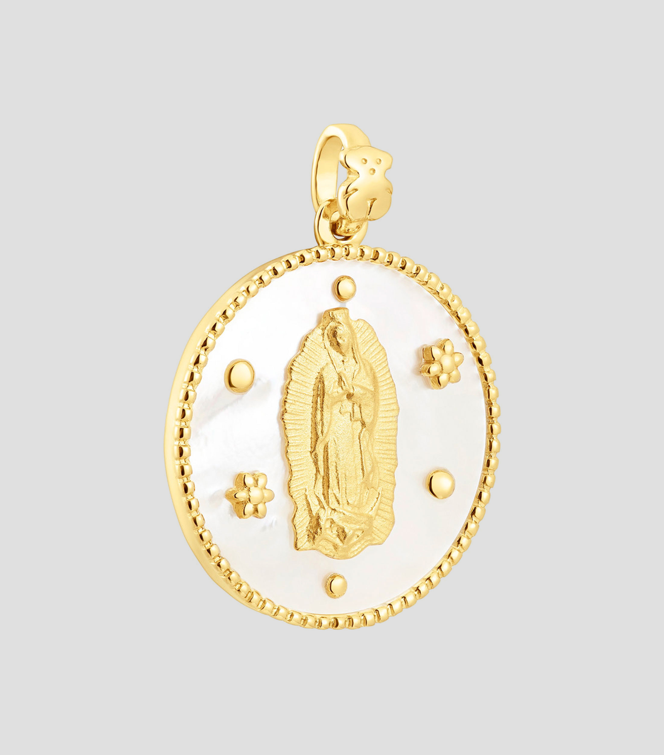 Tous Medalla en plata y nácar Virgen de Guadalupe Devoción Mujer - El ...