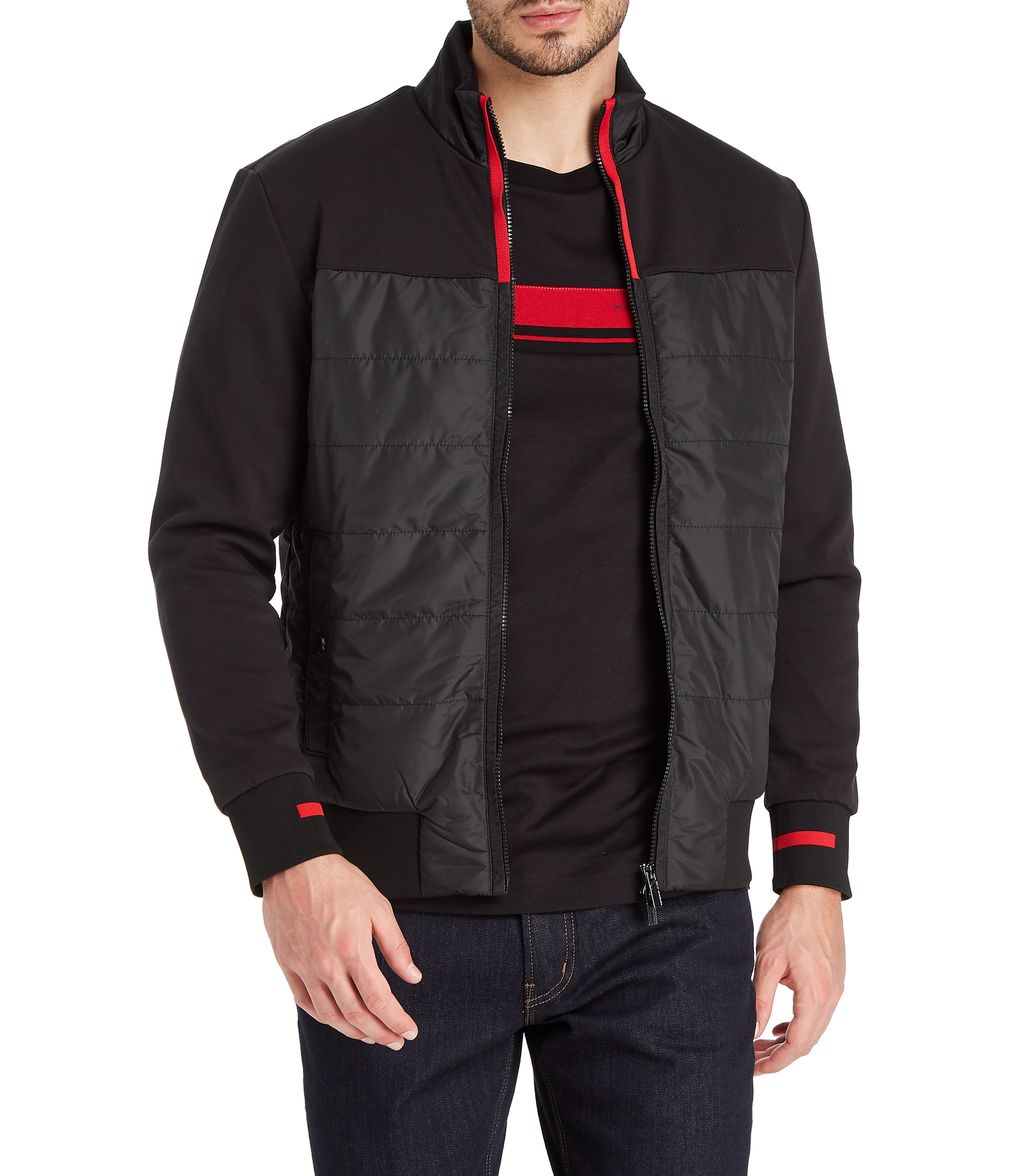 Boss Chamarra híbrida con cremallera y acolchado ligero Hombre - El ...