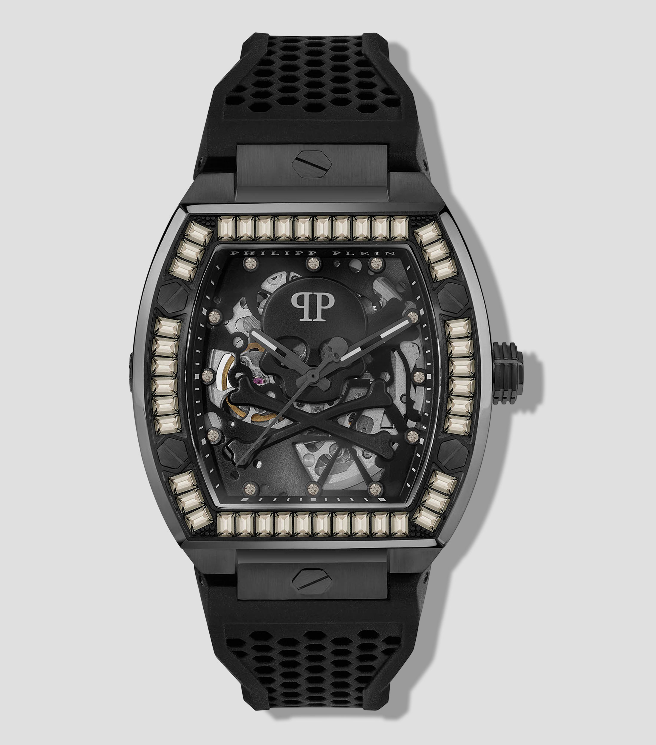 Philipp Plein: Reloj para hombre The Skeleton casual Cráneo negro | El ...