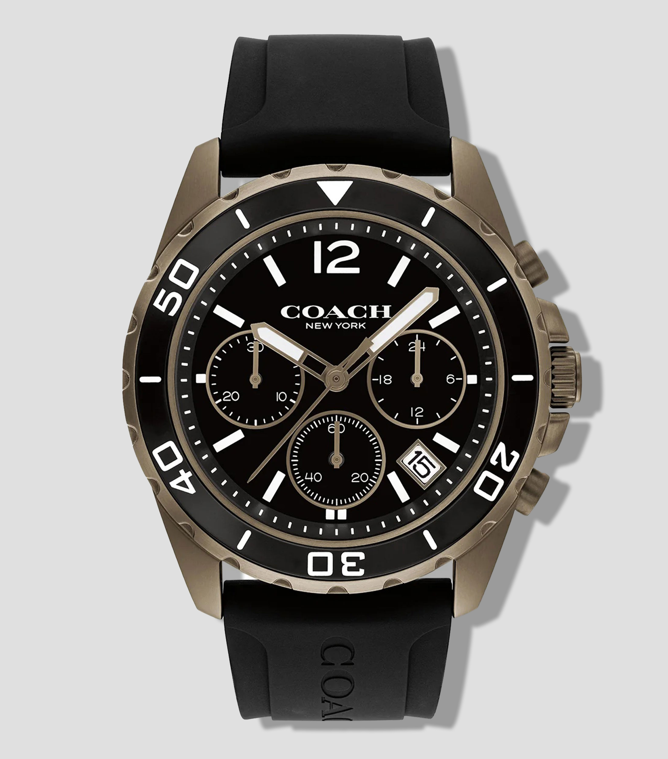 COACH Reloj para Hombre Kent Casual, Bronce, Negro - El Palacio de Hierro