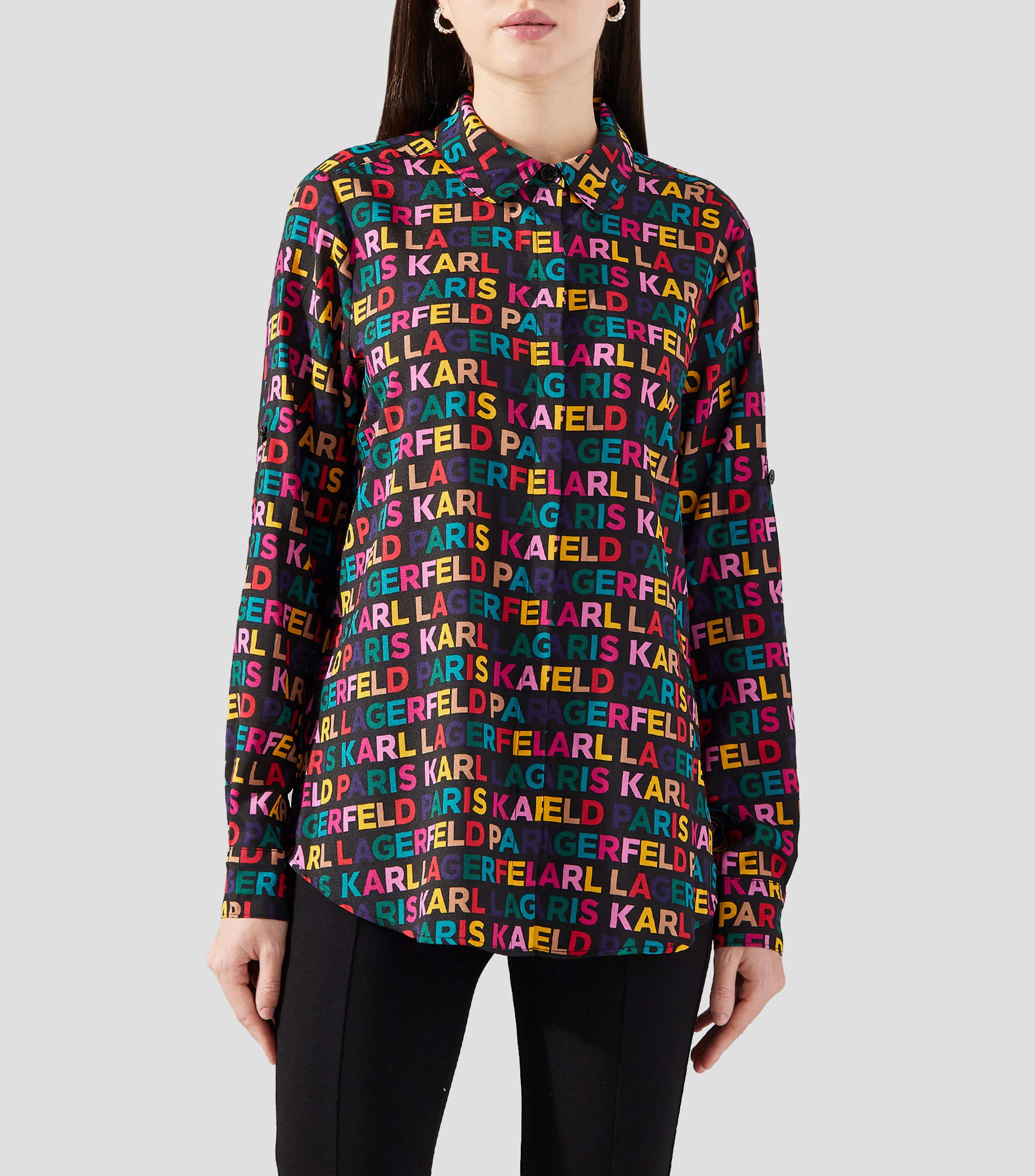 Karl Lagerfeld Camisa logotipada manga larga Mujer |El Palacio de Hierro