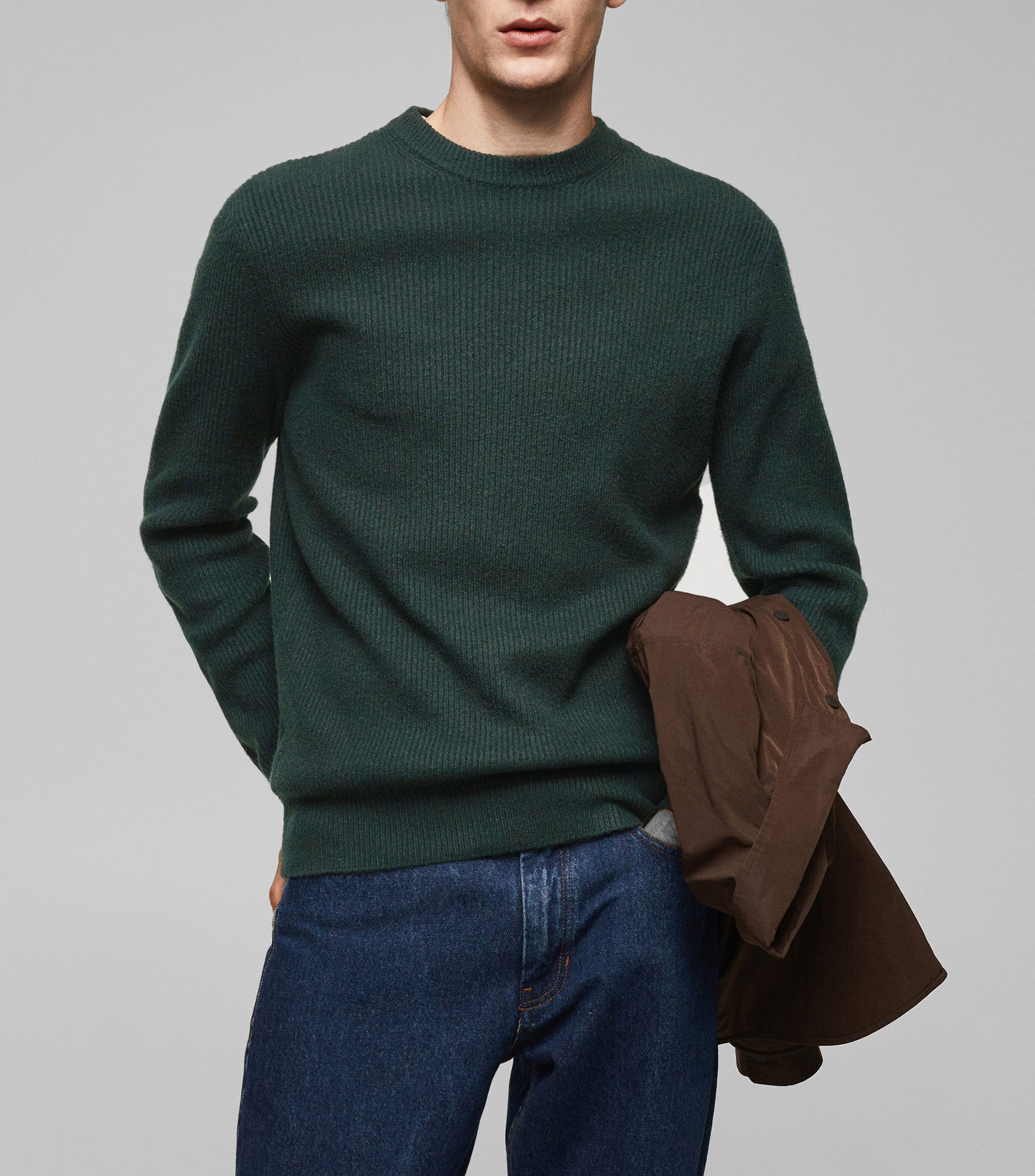 Mango: Suéter cuello redondo liso Hombre | El Palacio de Hierro