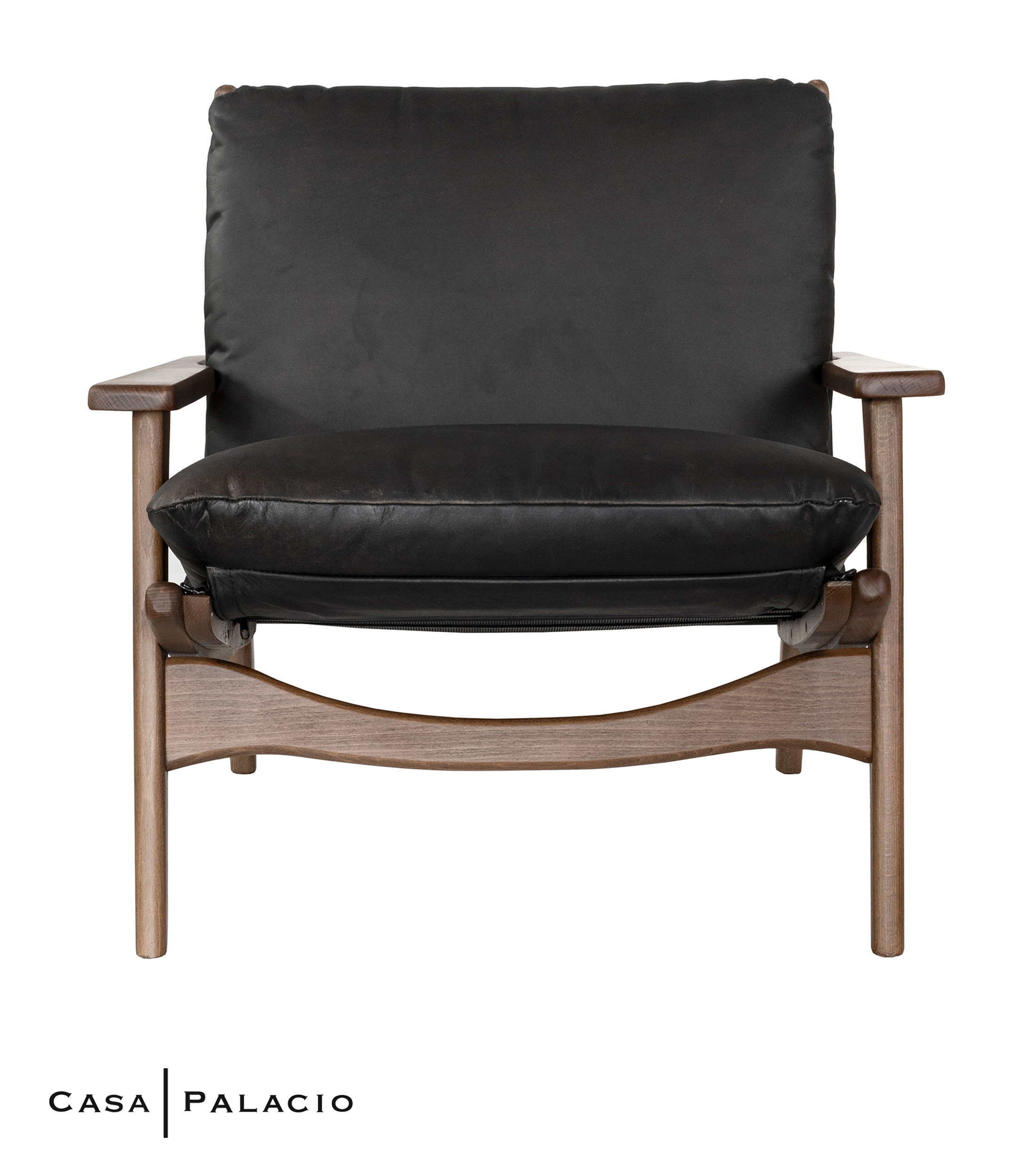 Pure Home Collection: Sillón Alison en Piel Negro | El Palacio de Hierro