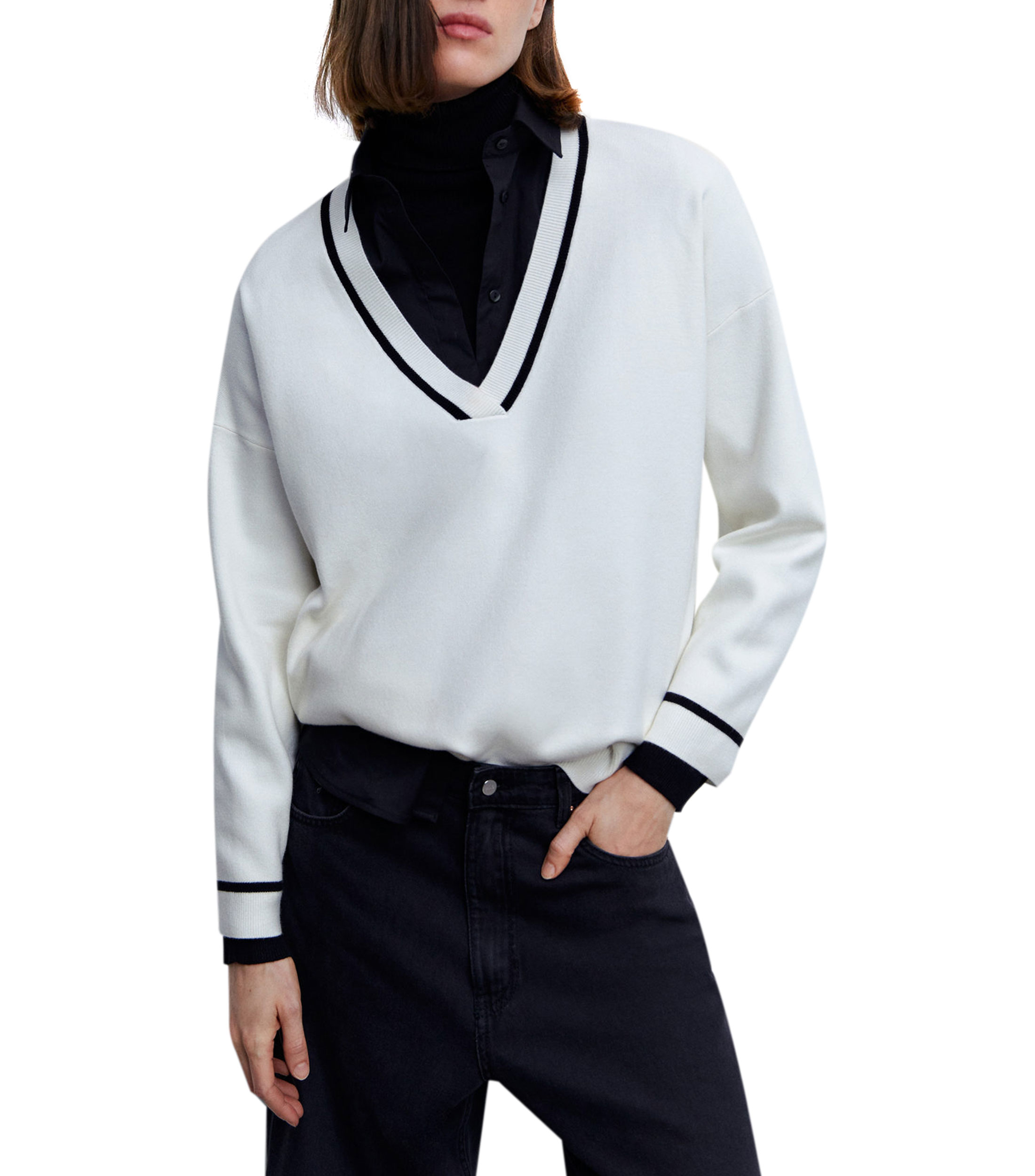 Mango Suéter cuello V Mujer - El Palacio de Hierro