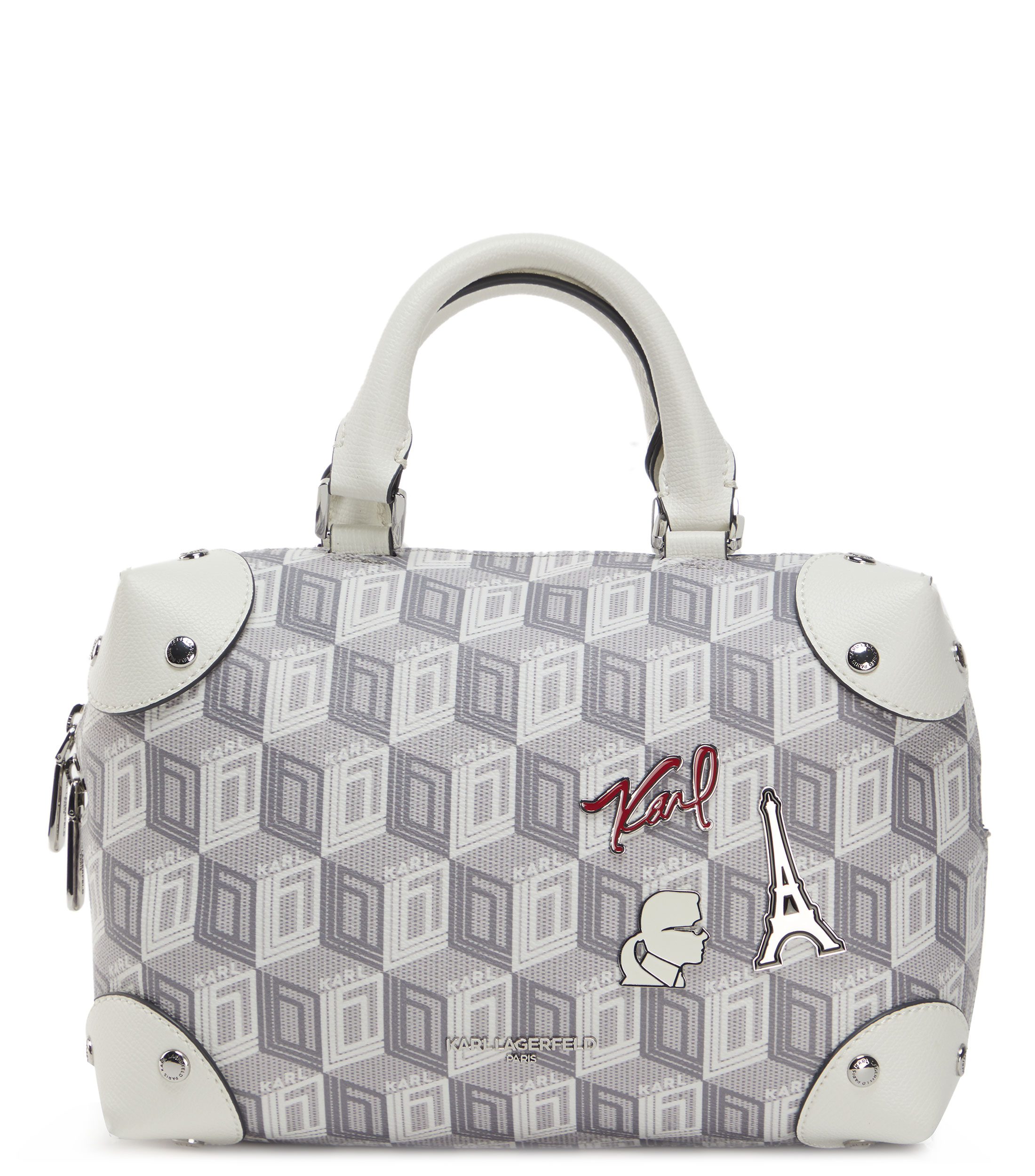 Karl Lagerfeld: Bolso Satchel Bicolor Vallete con Monogram Mujer | El ...