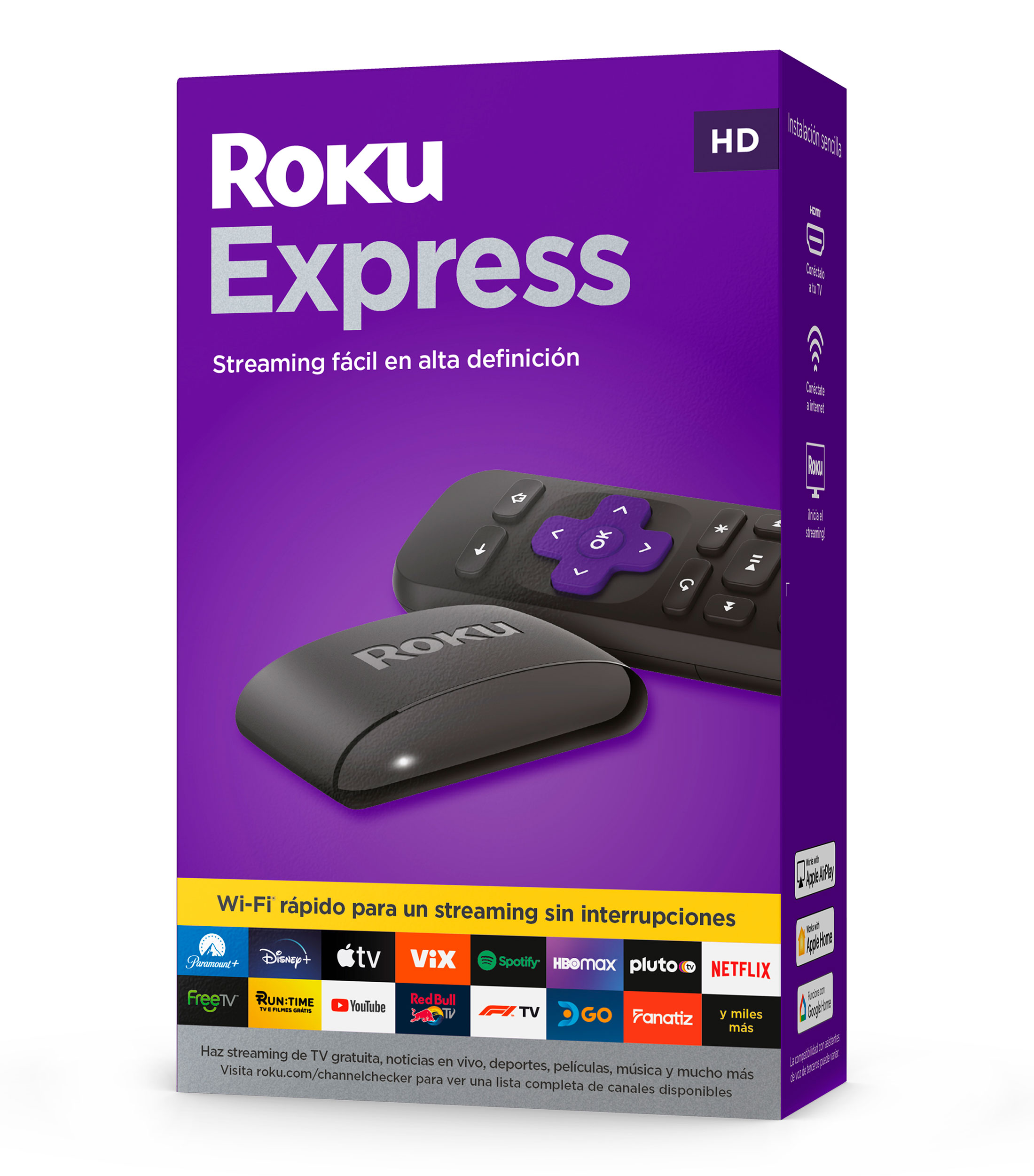 Roku Roku Express HD, Dispositivo de streaming con control remoto ...