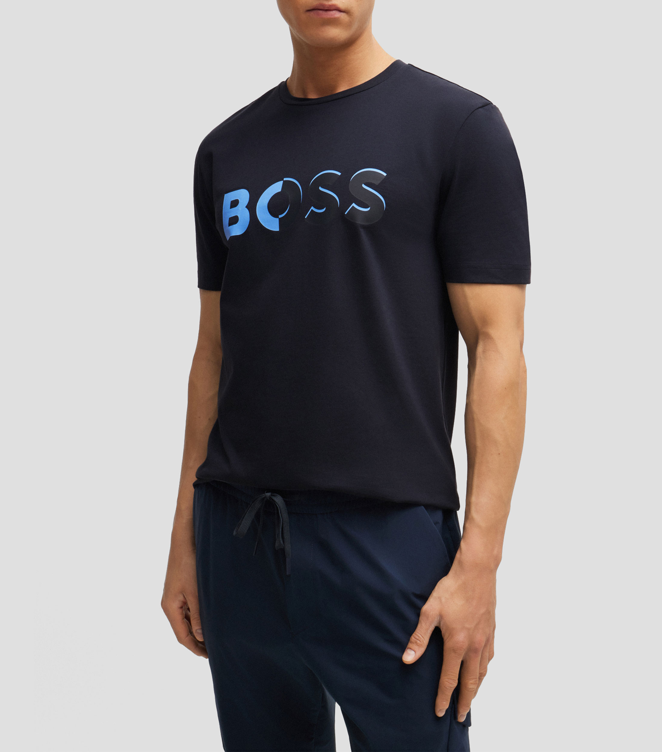 Boss: Paquete de dos Playeras de algodón elástico con logo de diseño ...