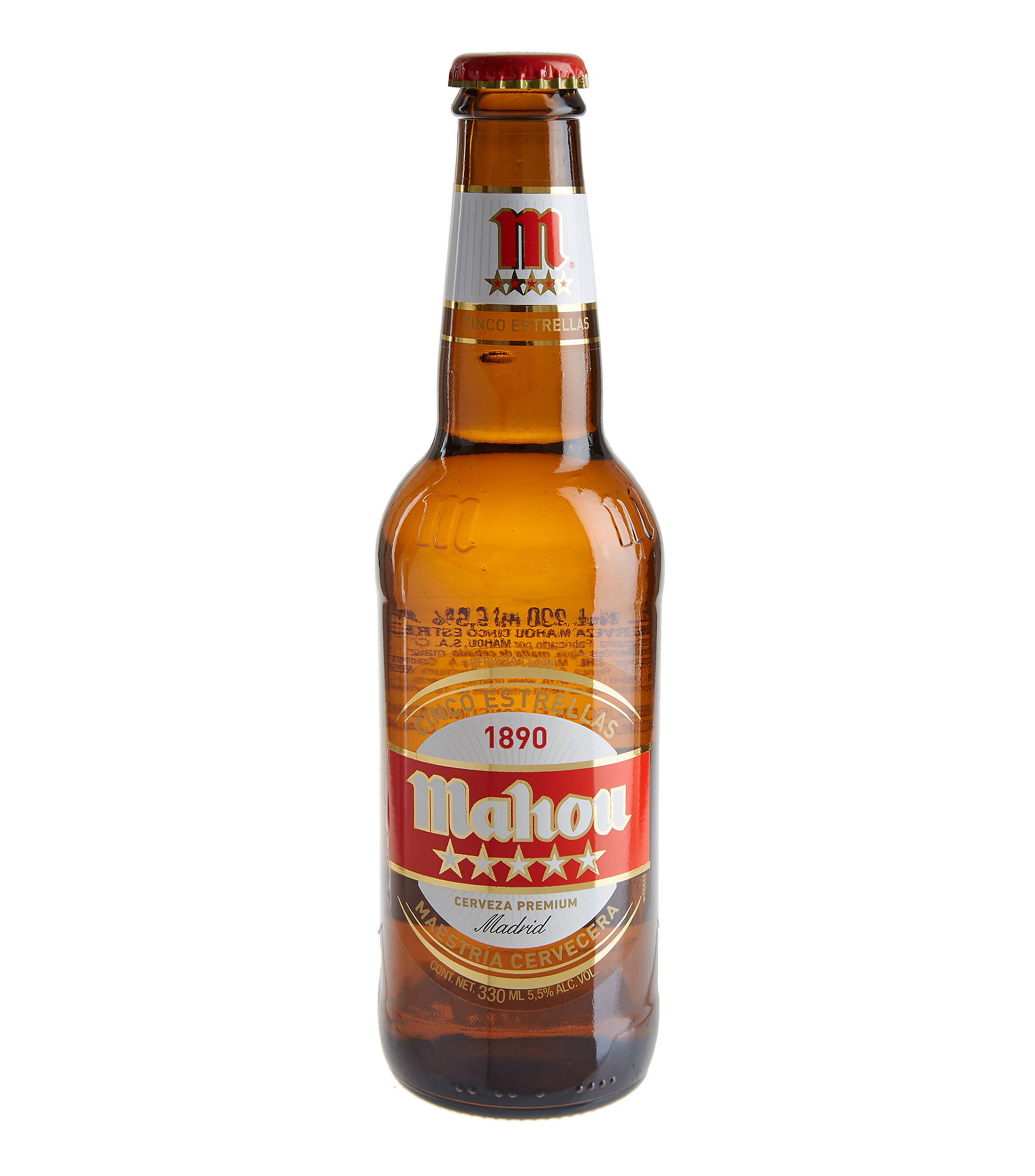 Mahou Cerveza Mahou 5 Estrellas, 330 ml - El Palacio de Hierro