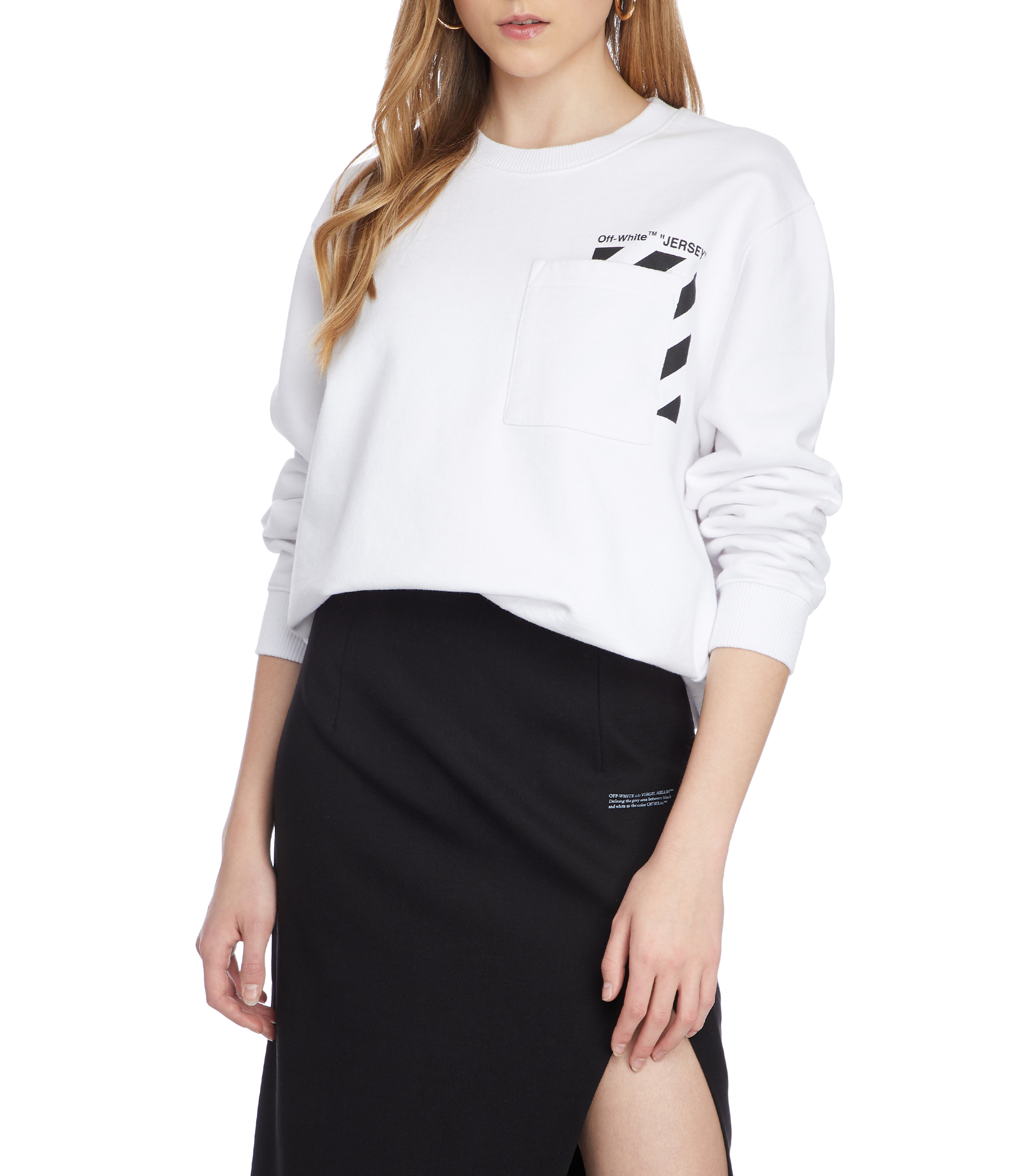 Off-White Sudadera Off-White de corte recto en tejido de punto con ...