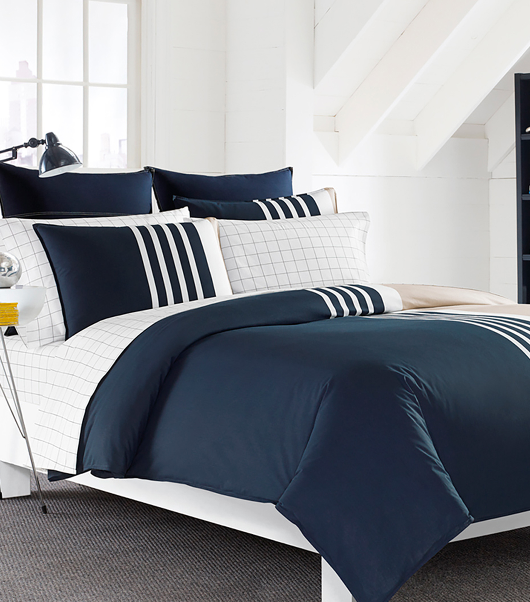 Nautica: Juego de Edredón King Size en algodón Aport azul | El Palacio ...