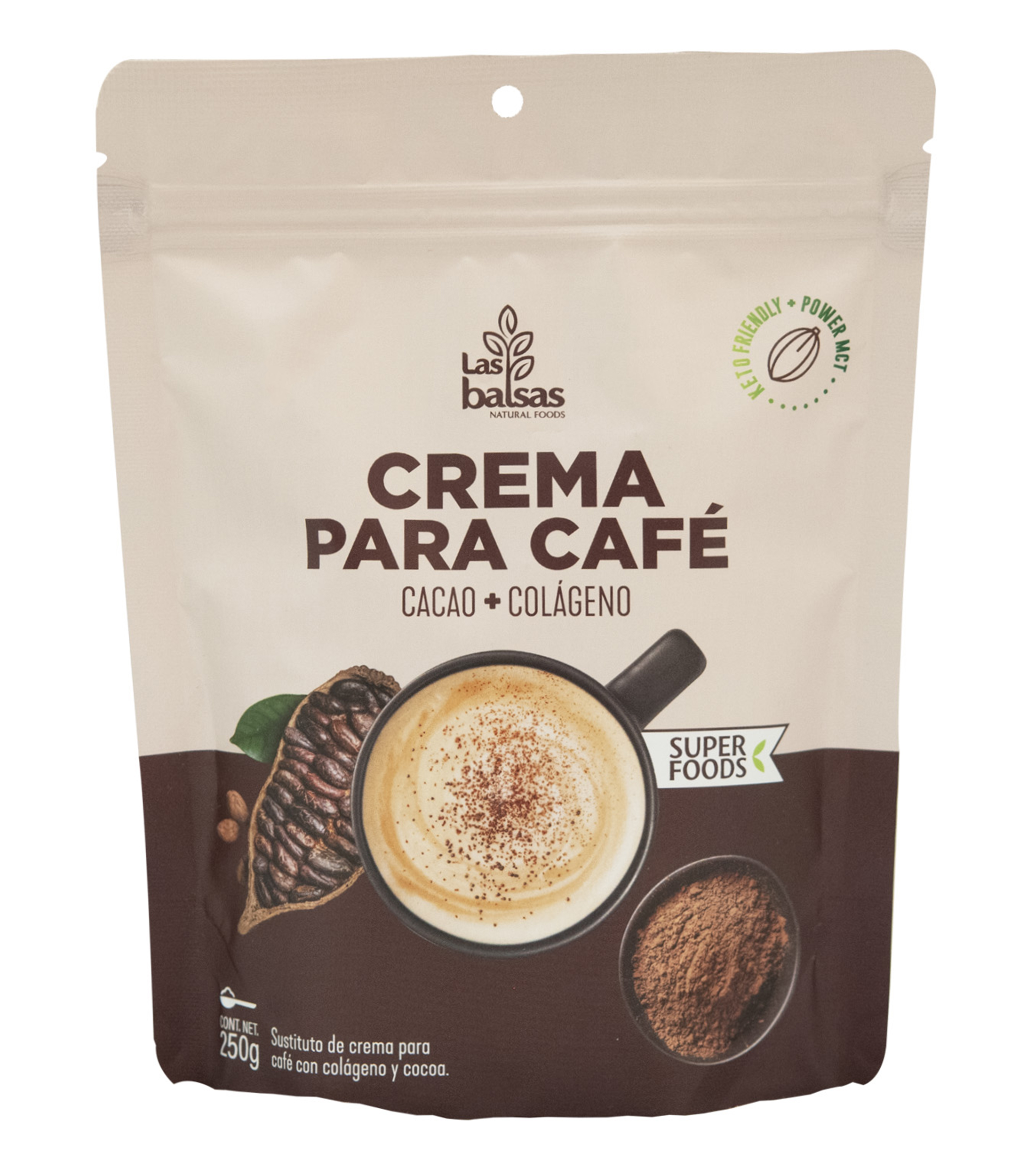 Las Balsas Crema para café con cacao y colágeno, 250 g - El Palacio de ...