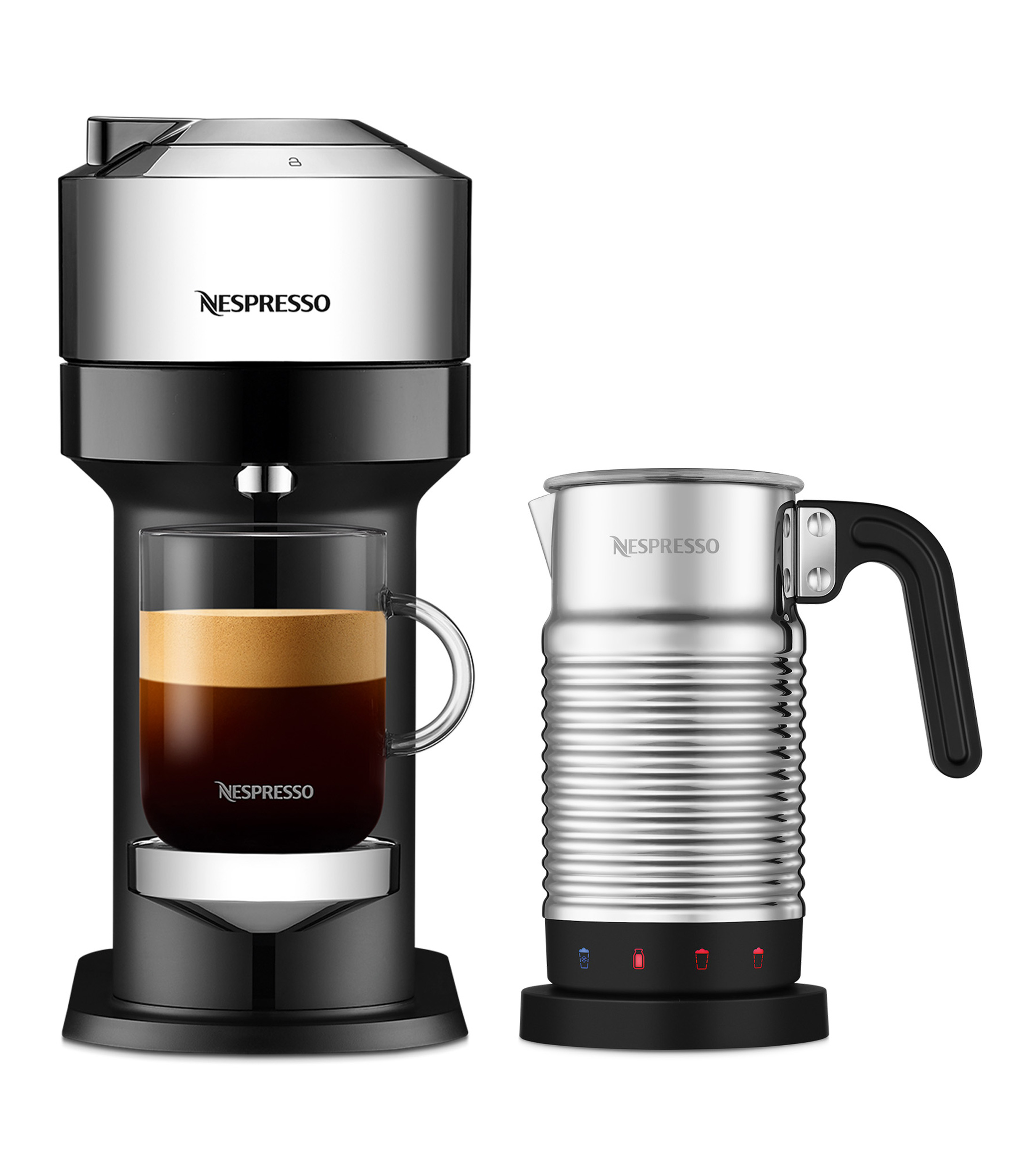 Nespresso: Combo Cafetera Vertuo Next + Aeroccino 4 Pure Chrome | El ...