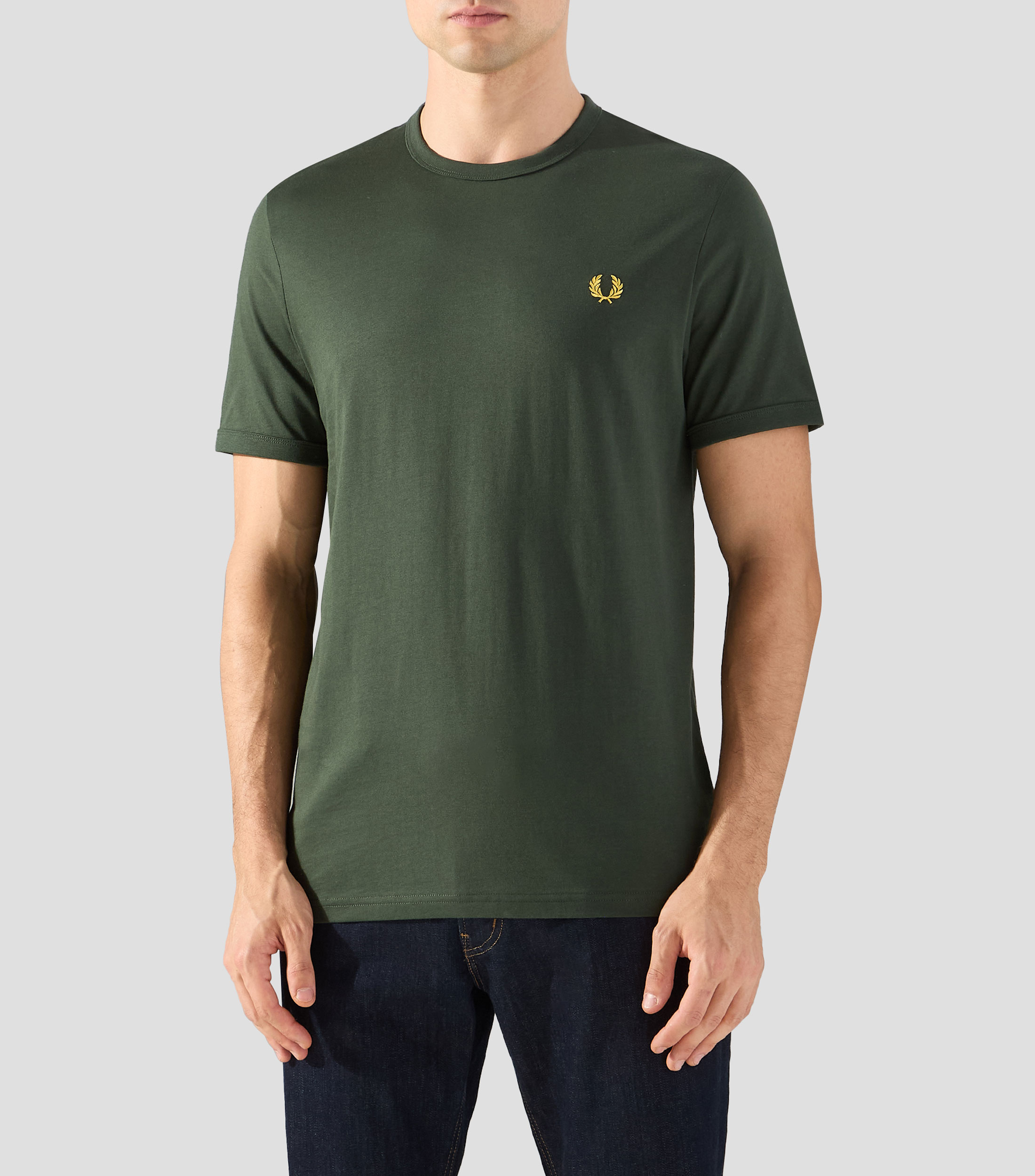Fred Perry Playera cuello redondo manga corta lisa Hombre |El Palacio ...