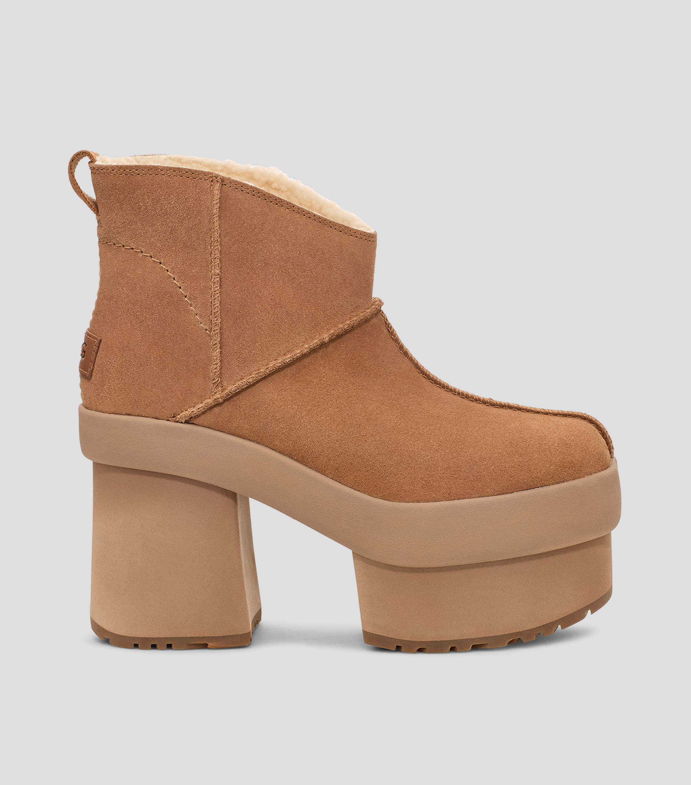 Ugg: Botines en Piel con Tacón Alto Media Luna Mujer | El Palacio de Hierro
