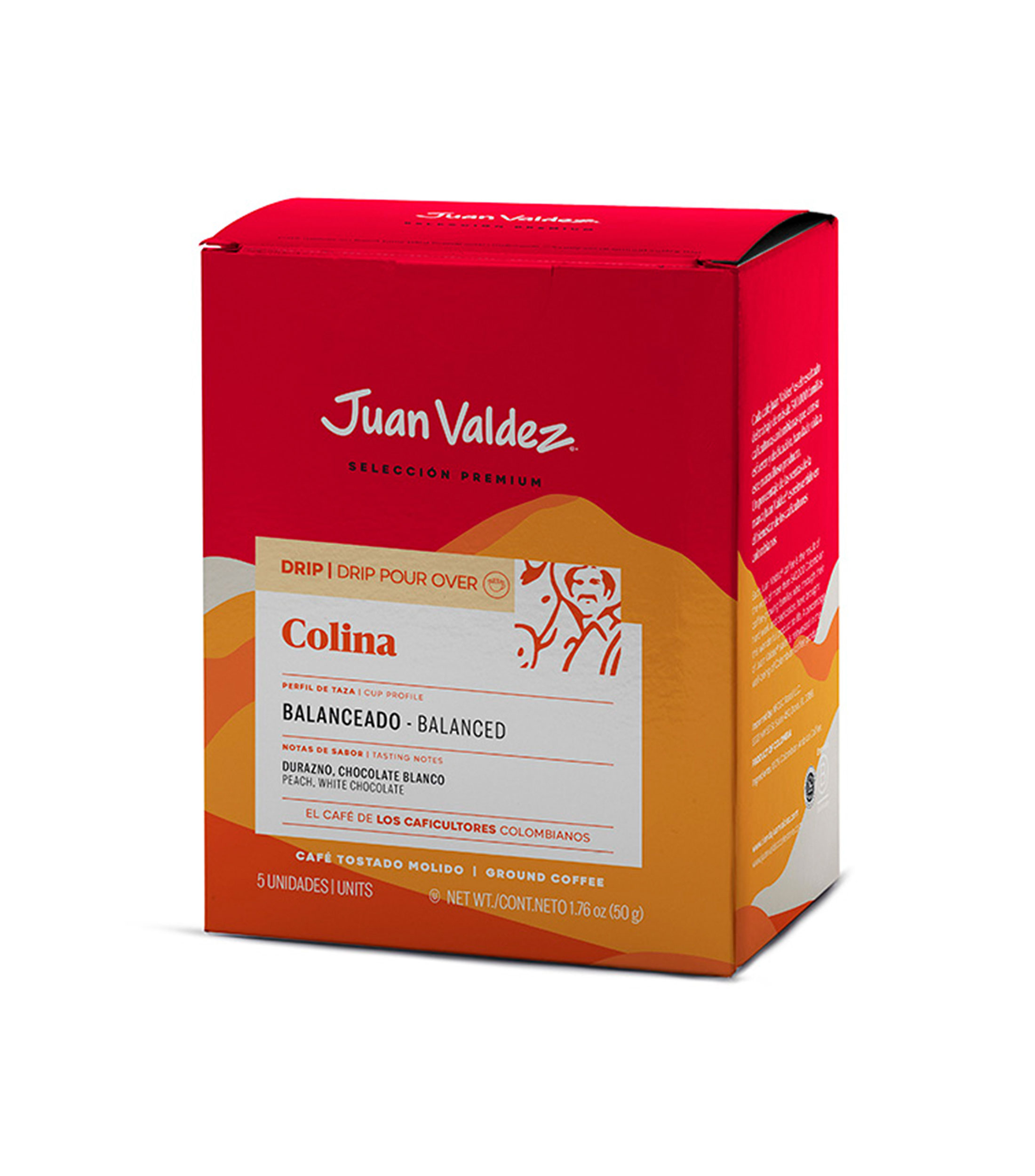 Juan Valdez Café Drips Colina Caja con 5 Unidades |El Palacio de Hierro