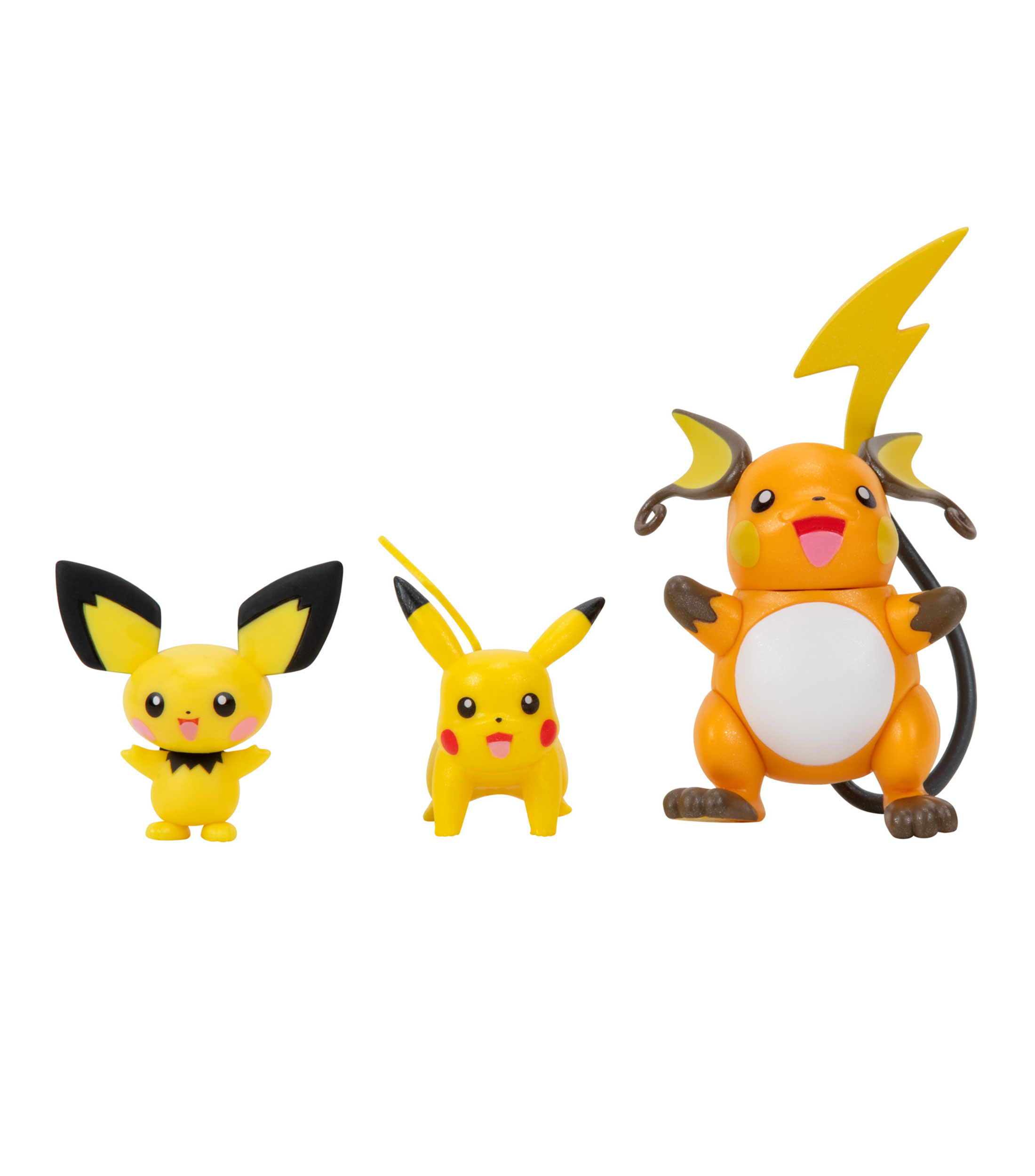 Pokémon Set de figuras evolución Pikachu, Raichu, Pichu - El Palacio de ...