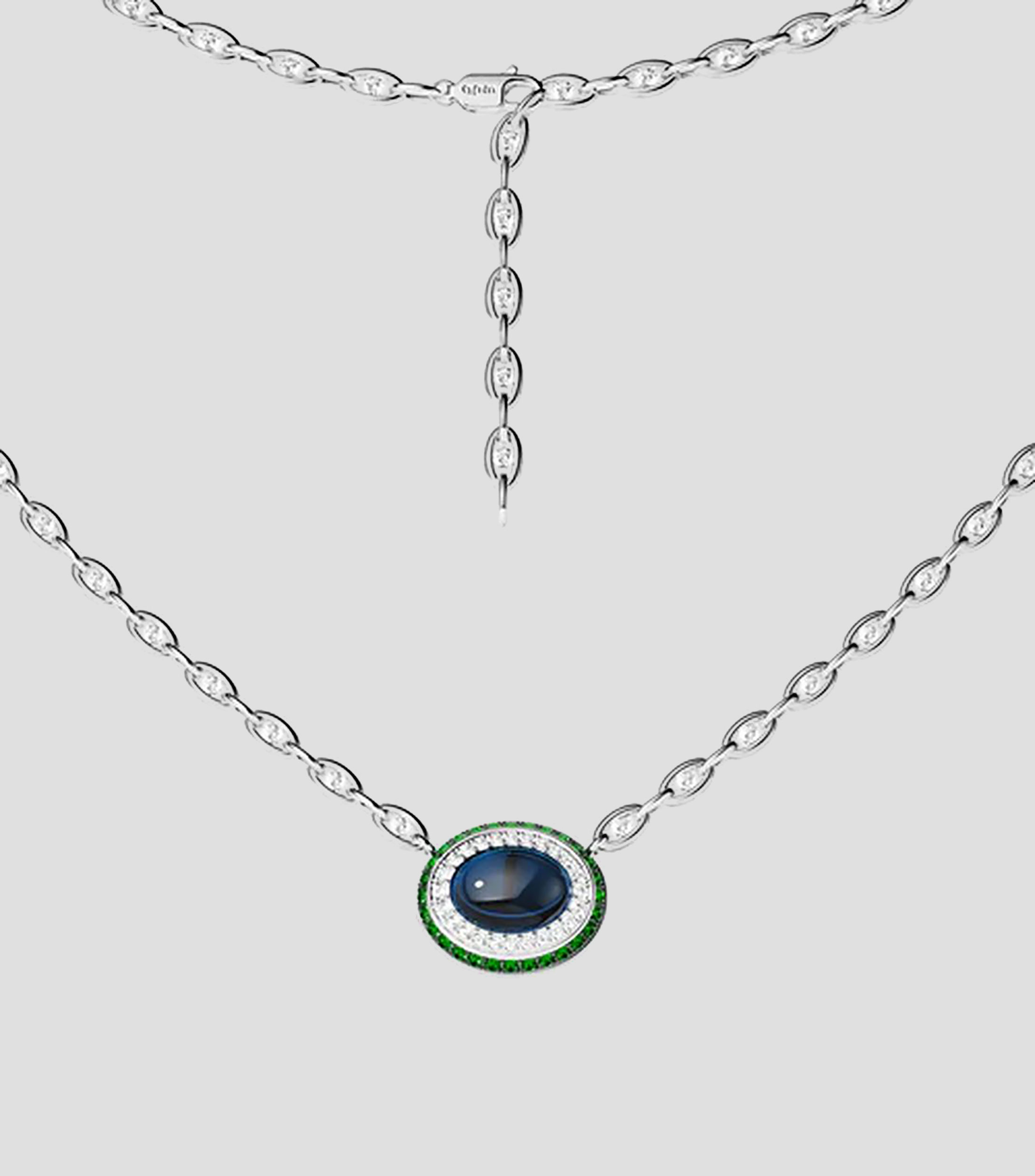 APM Monaco Collar en plata de primera ley con zafiro Mujer |El Palacio ...