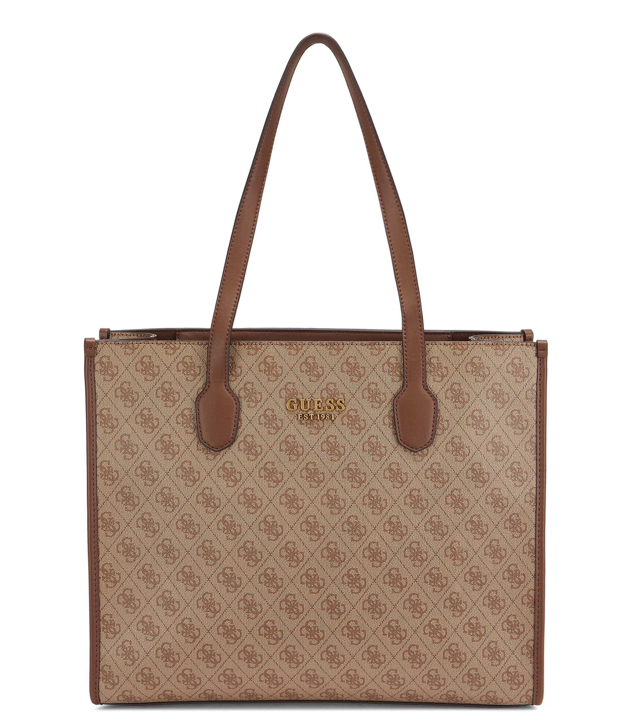 Guess Bolso tote marrón Silvana con monogram Mujer - El Palacio de Hierro
