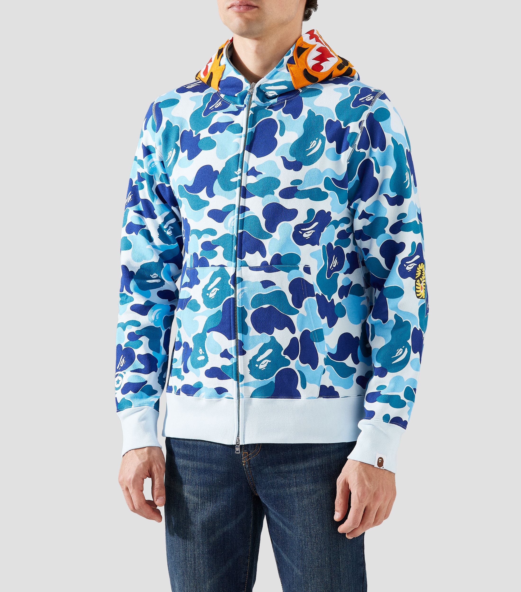 BAPE_D752_Bape Sudadera con cierre y capucha ABC Tiger Hombre |El ...