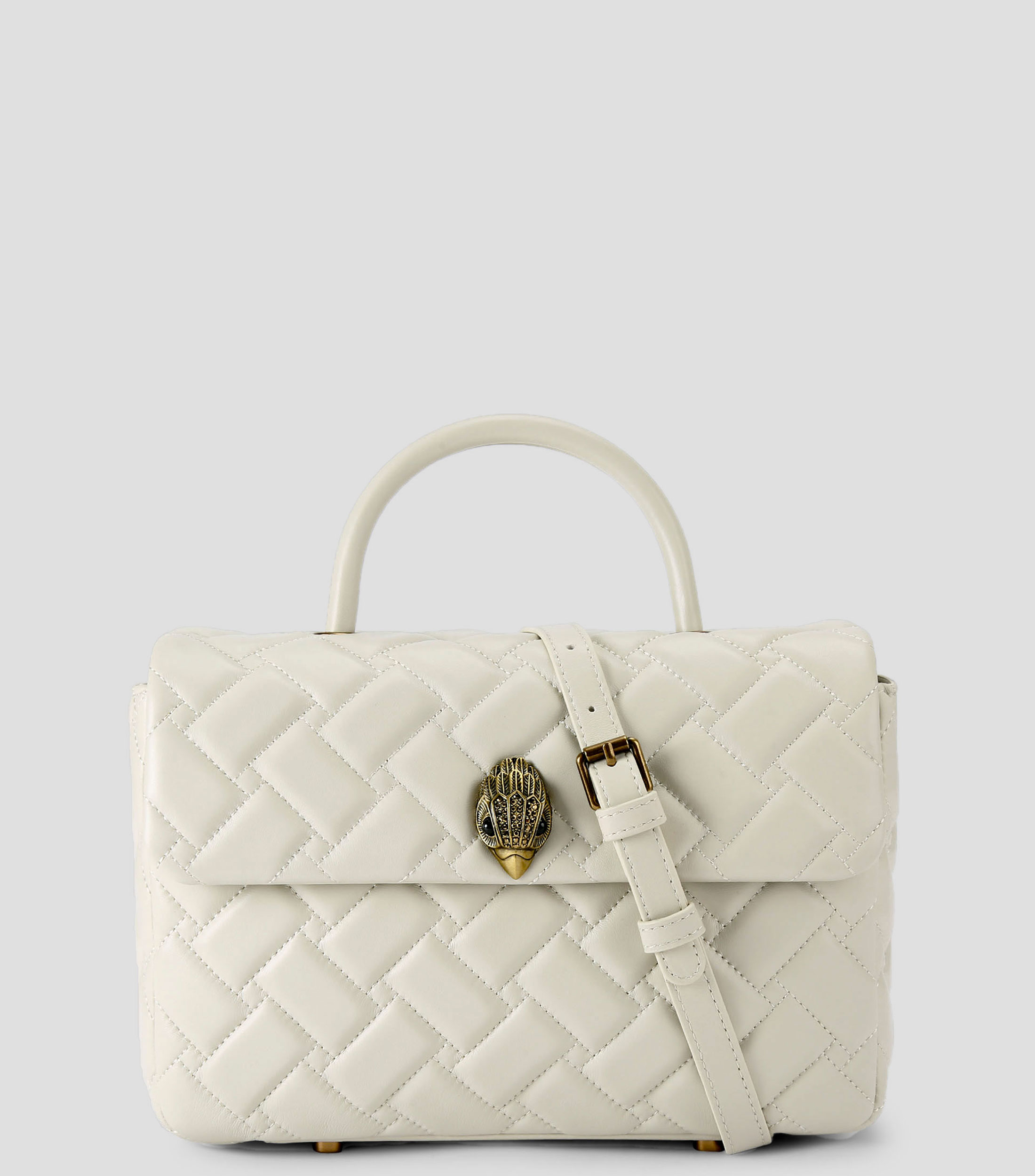 Kurt Geiger Bolsa shoulder Kensington en piel blanca capitonada Mujer |El Palacio de Hierro