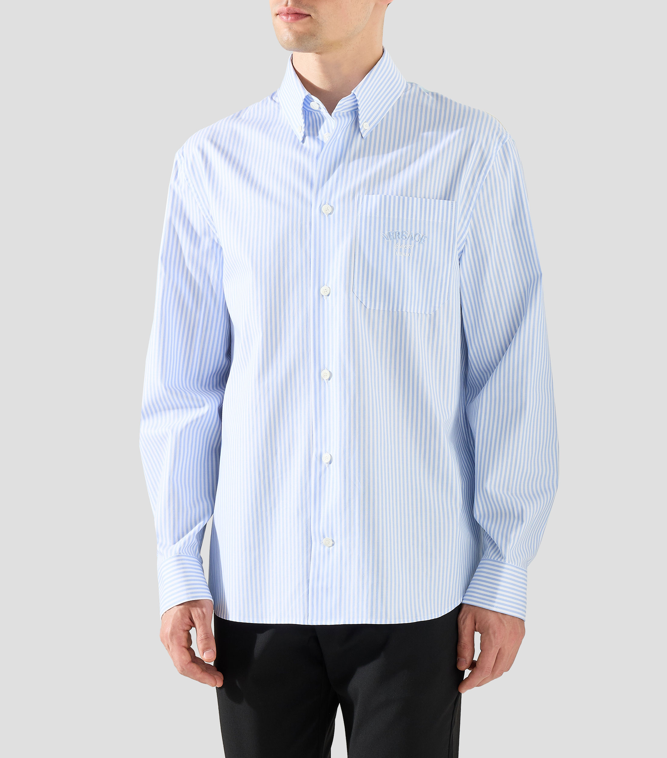 Versace Camisa de rayas con manga larga Hombre |El Palacio de Hierro