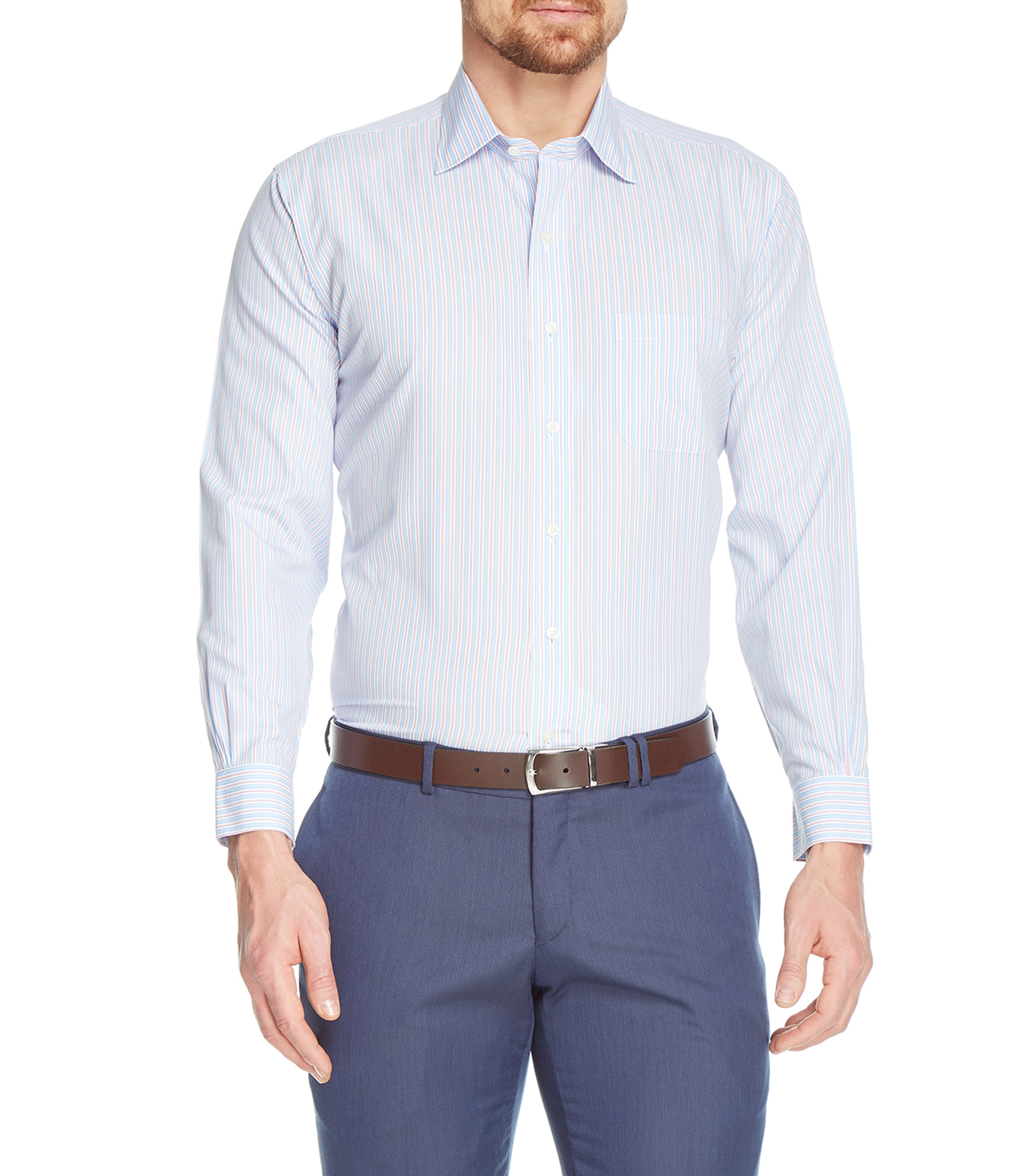 Brooks Brothers Camisa con líneas manga larga Hombre - El Palacio de Hierro