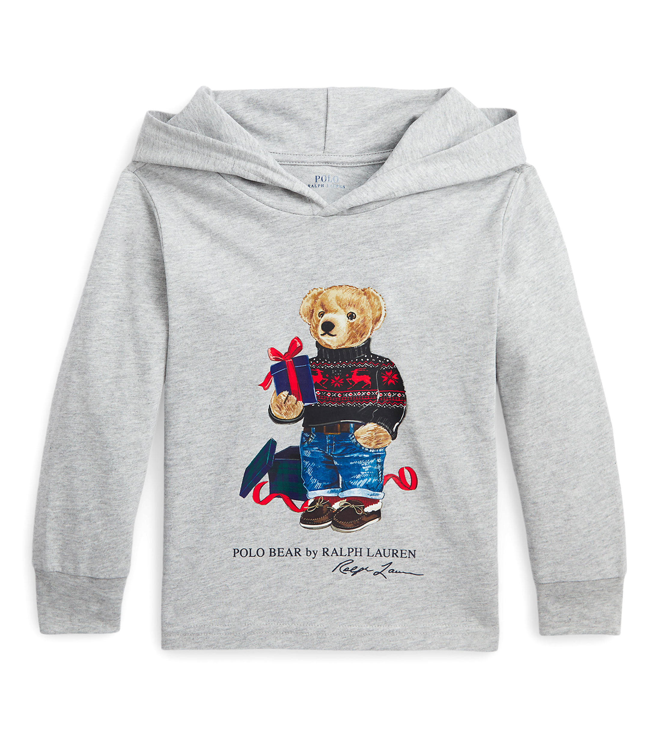 Polo Ralph Lauren: Sudadera de capucha con punto de algodón y osito ...