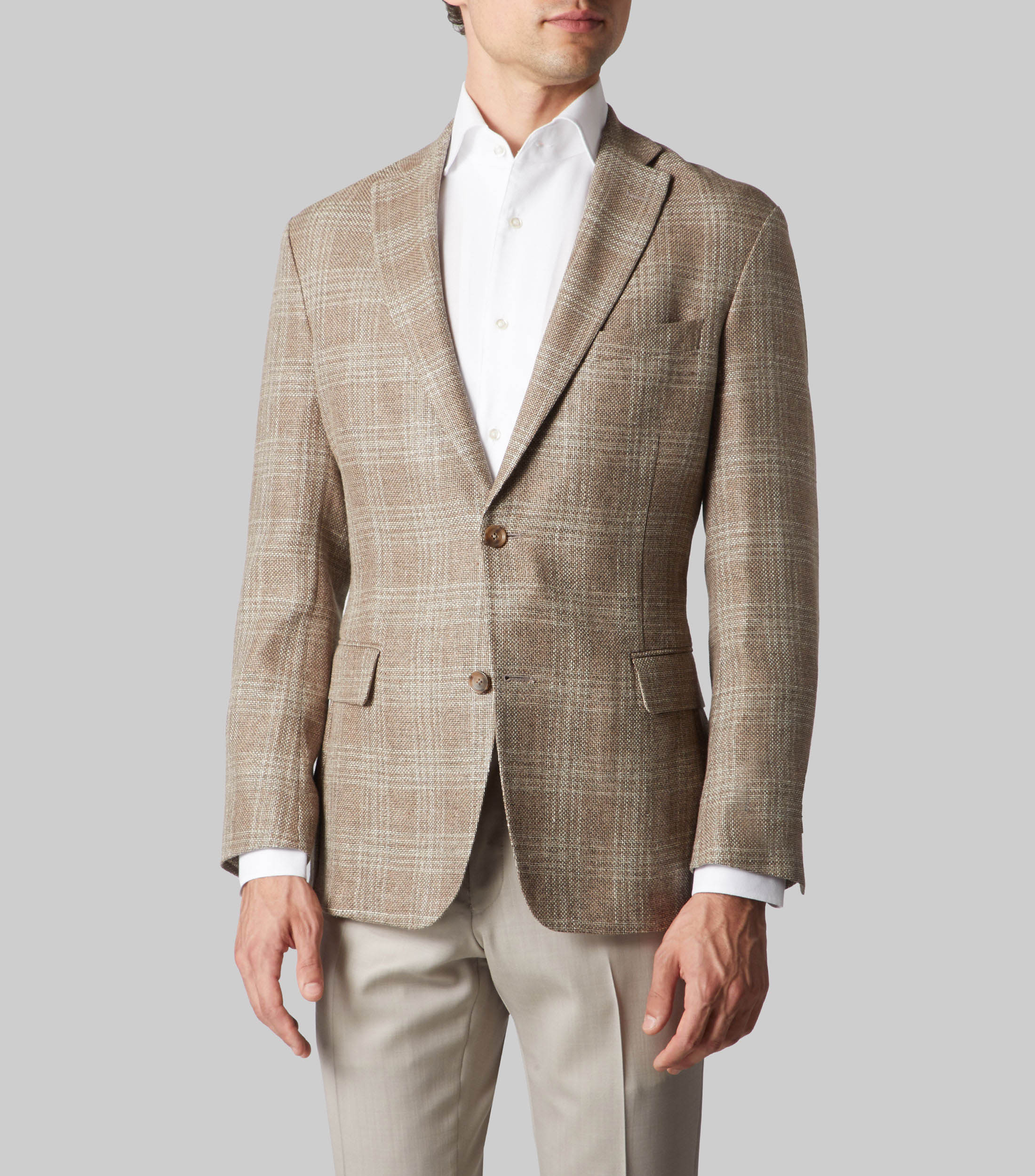 BUCCELLI: Saco regular con cuadros Hombre | El Palacio de Hierro