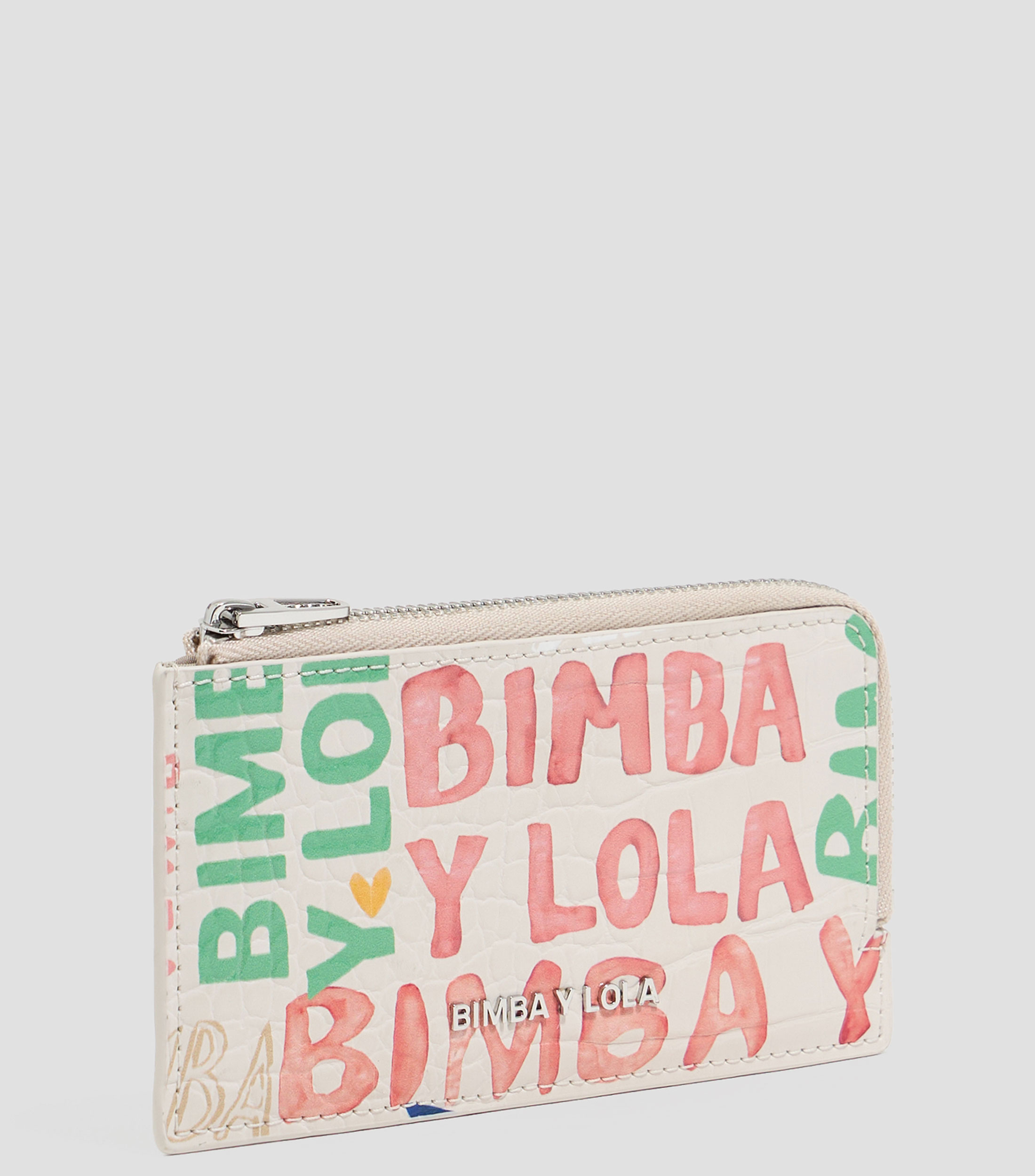Bimba y Lola Cartera grabado cocodrilo BIMBA logos marfil Mujer |El ...