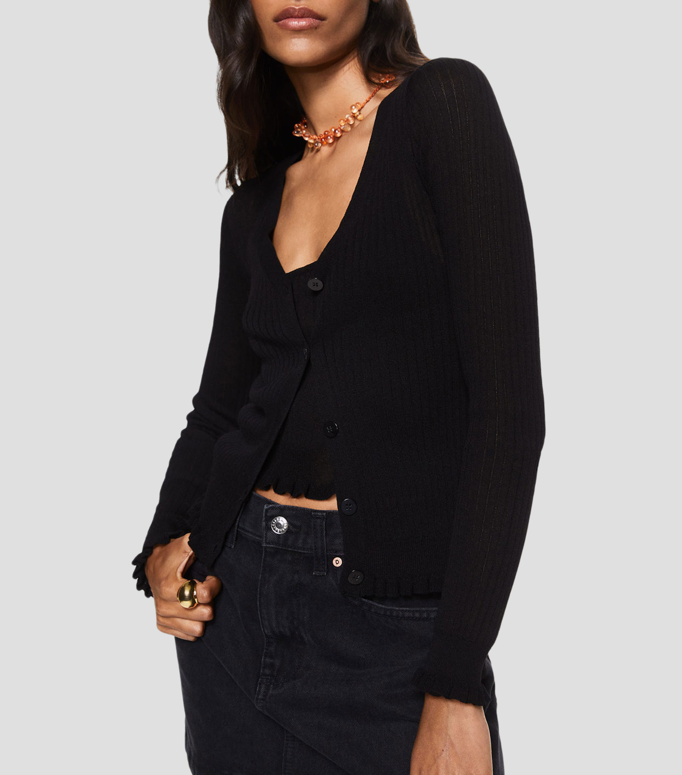 Mango | CARDIGAN RUFFI | El Palacio de Hierro