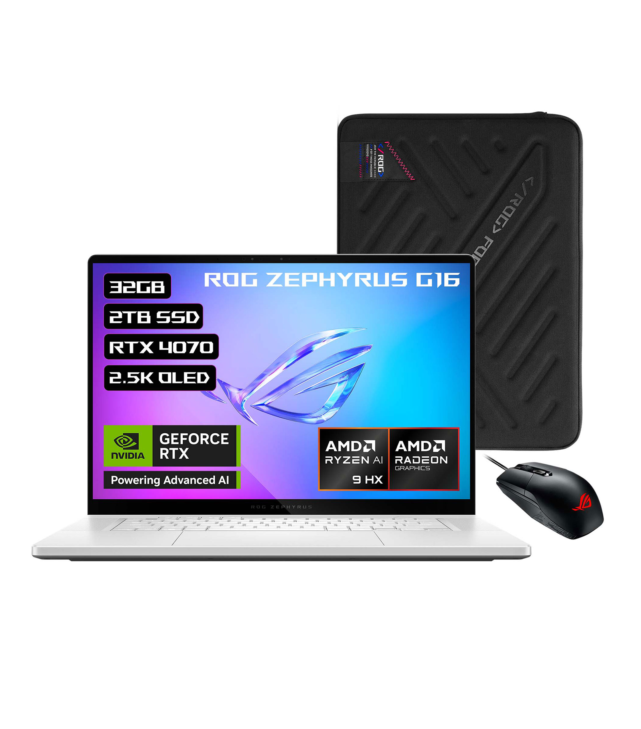 ASUS: Laptop Gaming Rog Zephyrus G16 Nvidia RTX 4070, AMD Ryzen 9, RAM 32 GB, 2 TB SSD, Plata ...