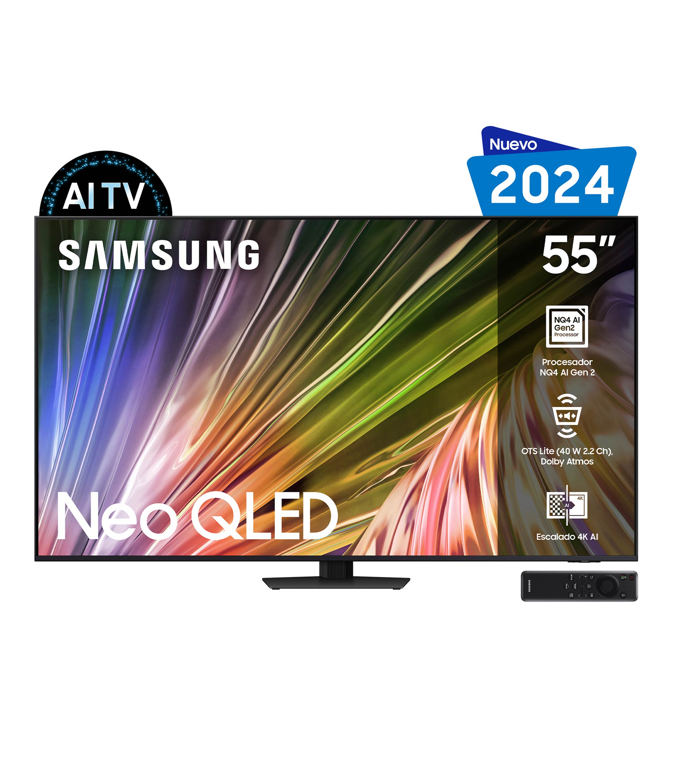 Samsung: Pantalla 55 Pulgadas Plana QLED 4K Tizen Neo QN85D ...