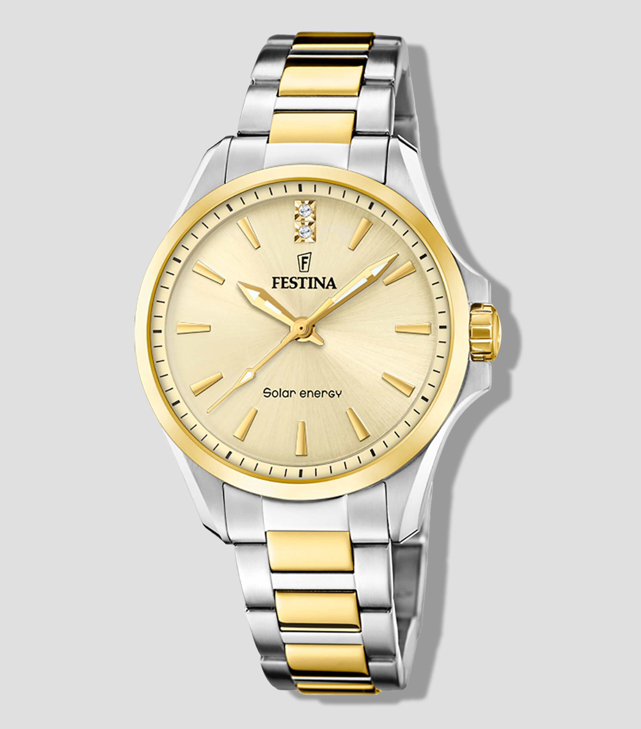 Festina Reloj para Mujer Solar Energy Casual Plateado, Dorado |El Palacio de Hierro