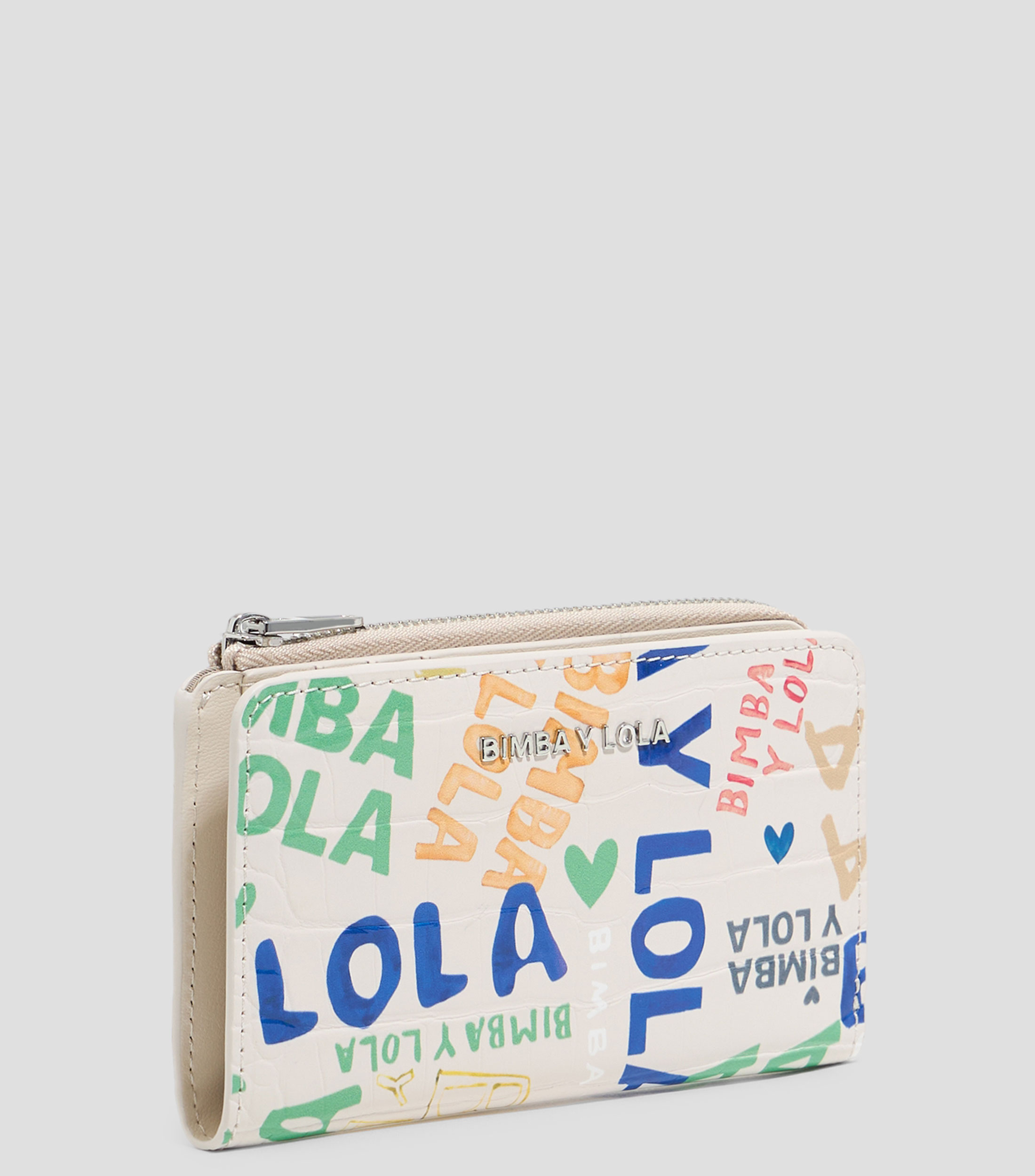 Bimba y Lola Cartera grabado cocodrilo BIMBA logos marfil Mujer |El ...
