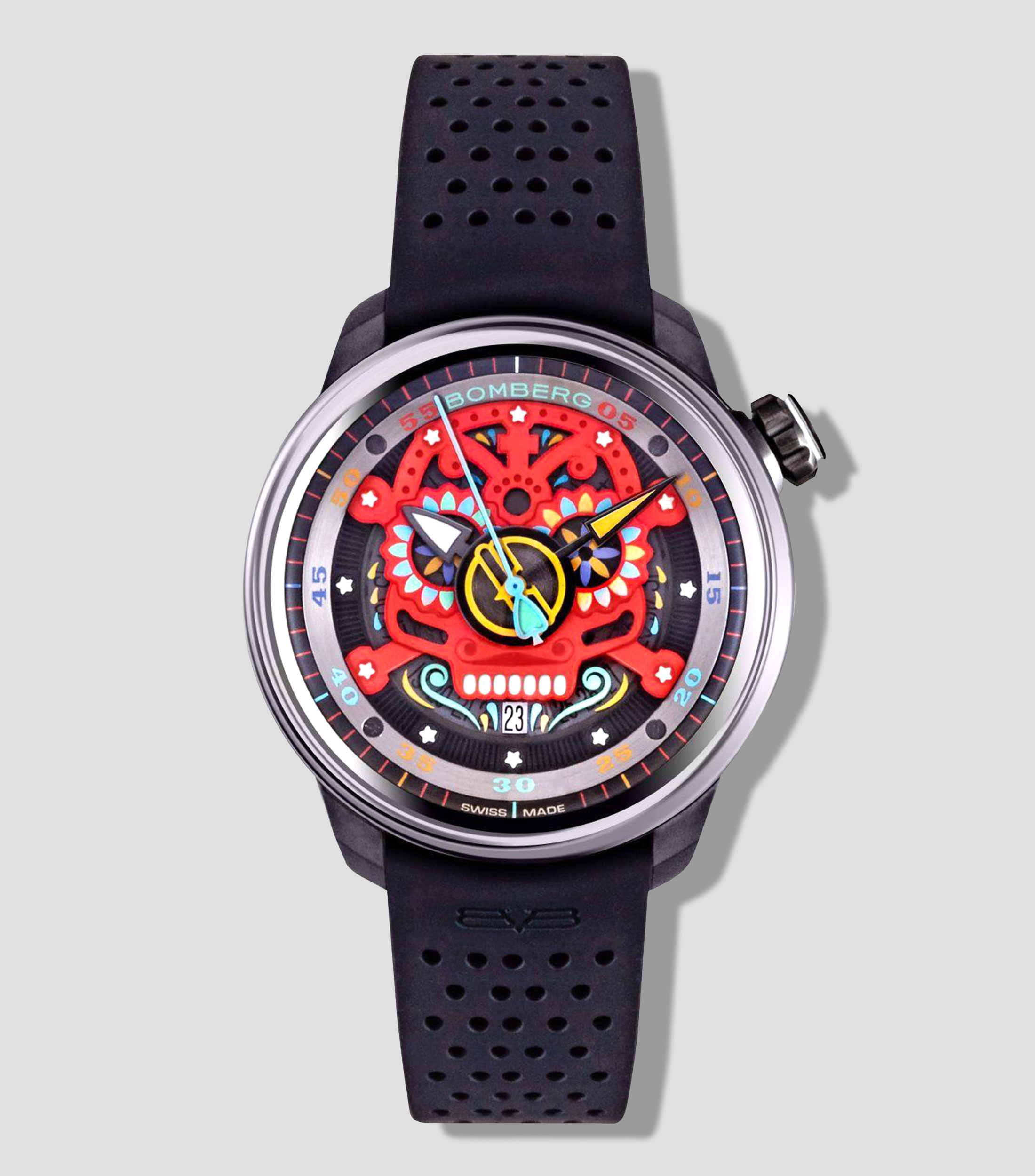 BOMBERG Reloj BB-01 Automatic Mariachi Skull Hombre - El Palacio de Hierro