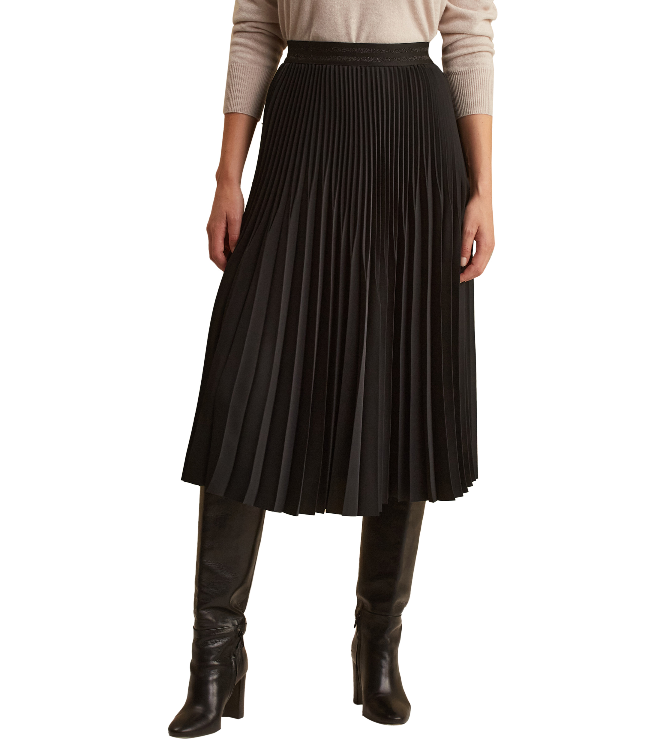 Gerard Darel Falda midi tableada de corte recto Mujer - El Palacio de ...