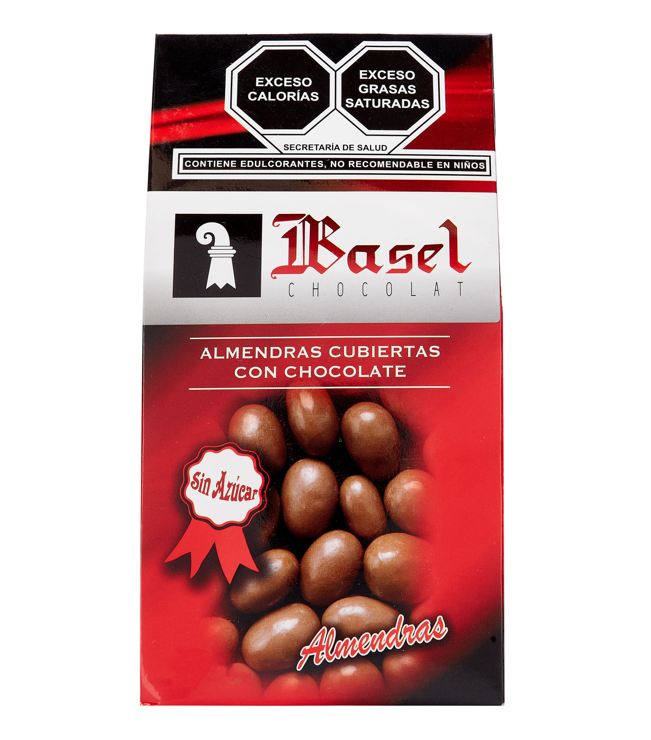 Basel | Almendras cubiertas de chocolate con leche sin azúcar, 130 g ...