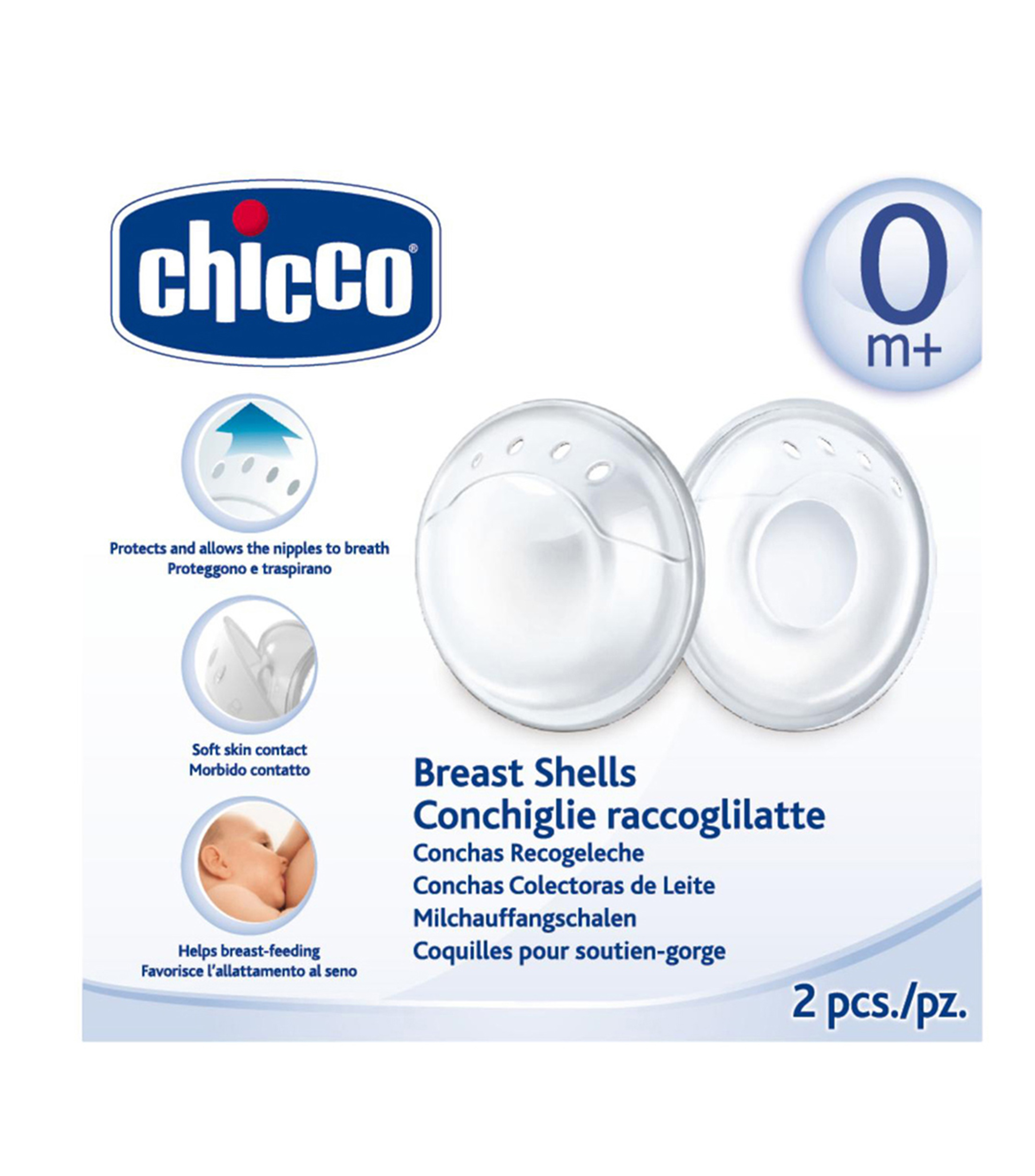 Chicco Conchas Nursing Nipple Shells - El Palacio de Hierro