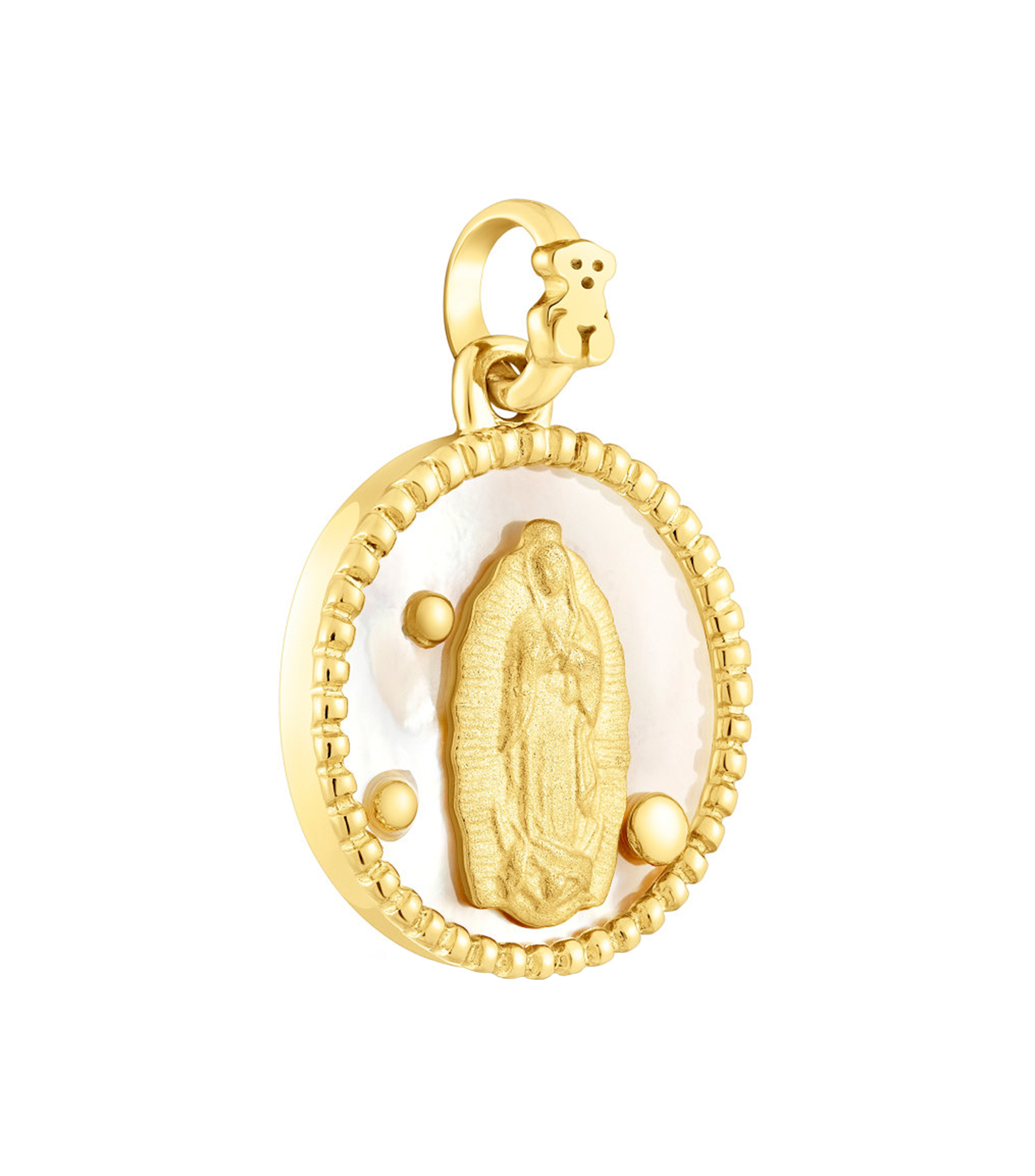 Tous Medalla en plata y nácar Virgen de Guadalupe Devoción Mujer - El ...