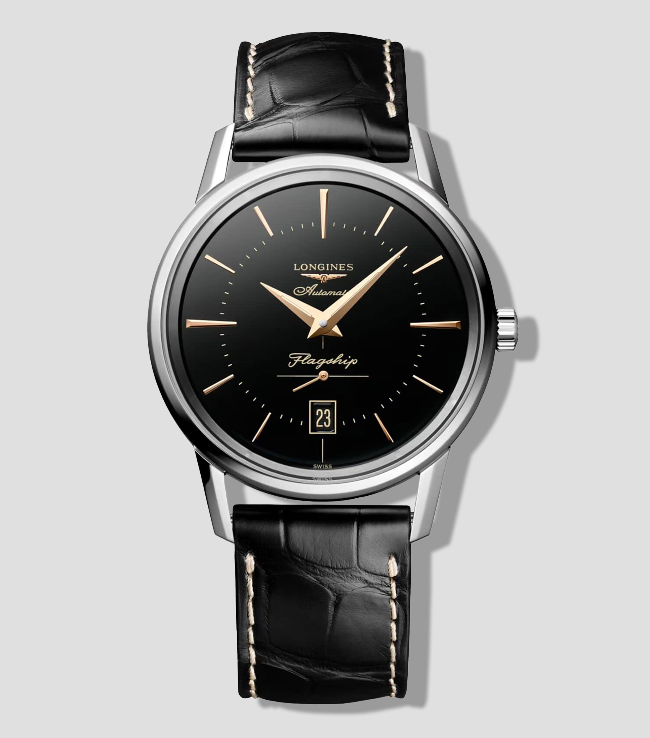 Longines Reloj para hombre Flagship Heritage casual Plateada - El ...