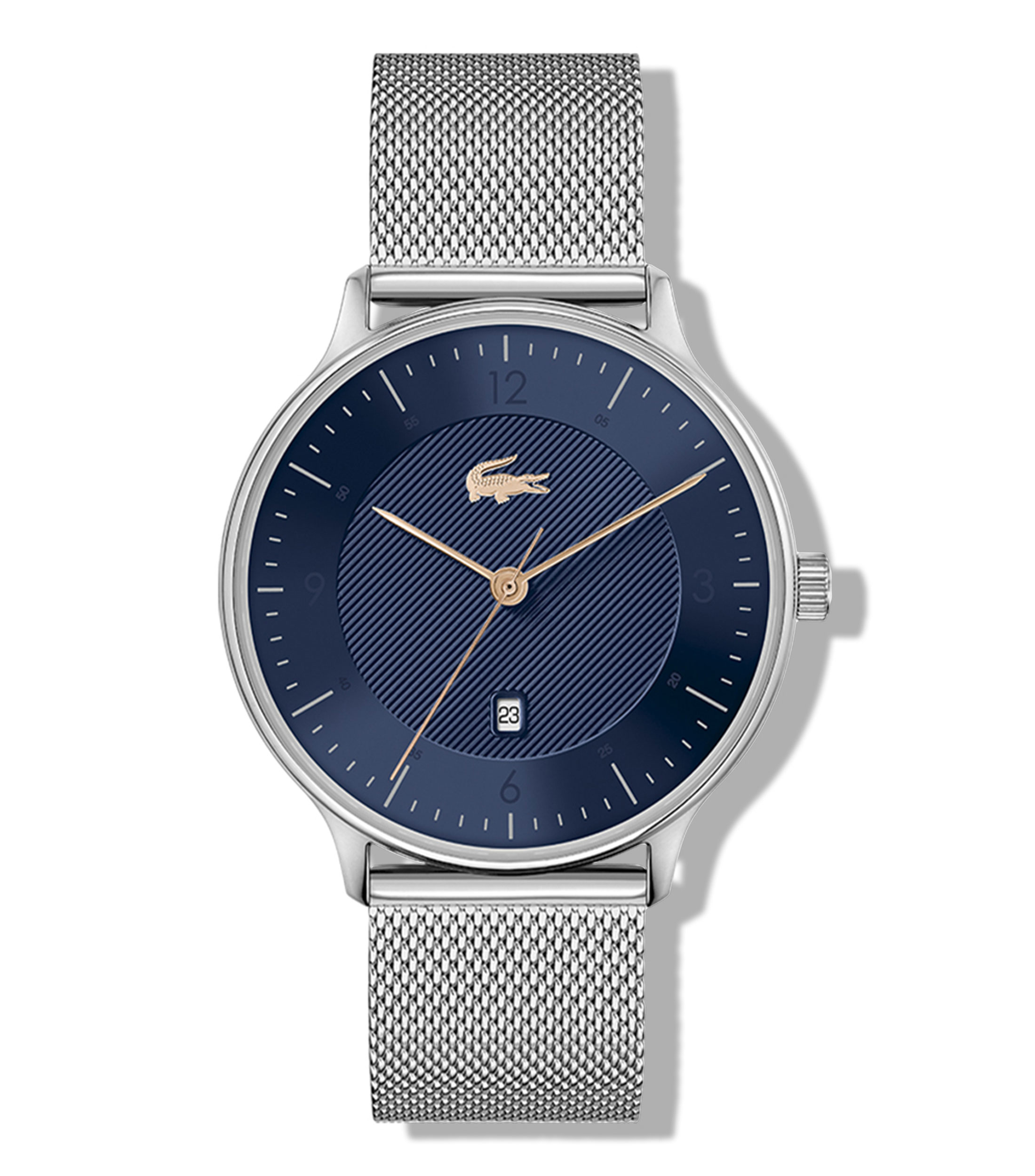 Lacoste Reloj para Hombre Club Casual Plateado - El Palacio de Hierro