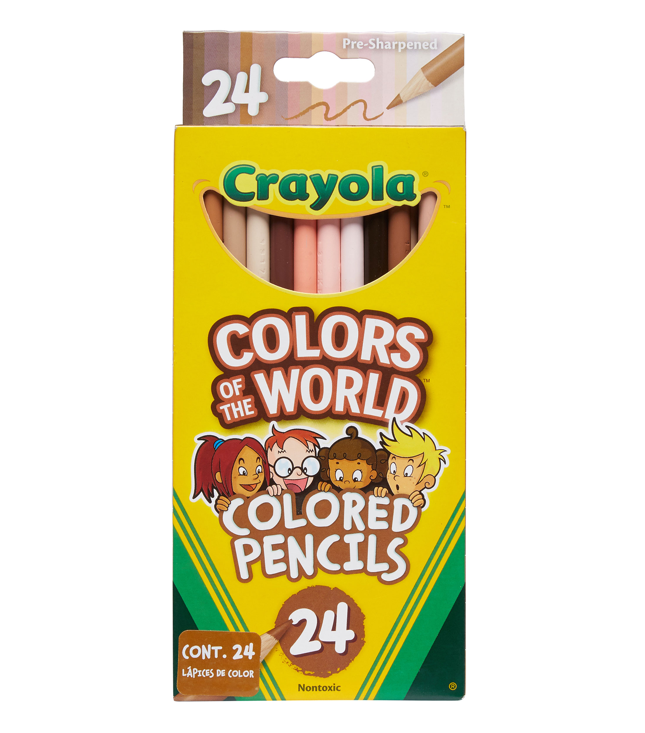 Crayola Lápices de Colores "Tonos de Piel del Mundo", 24 Piezas - El ...