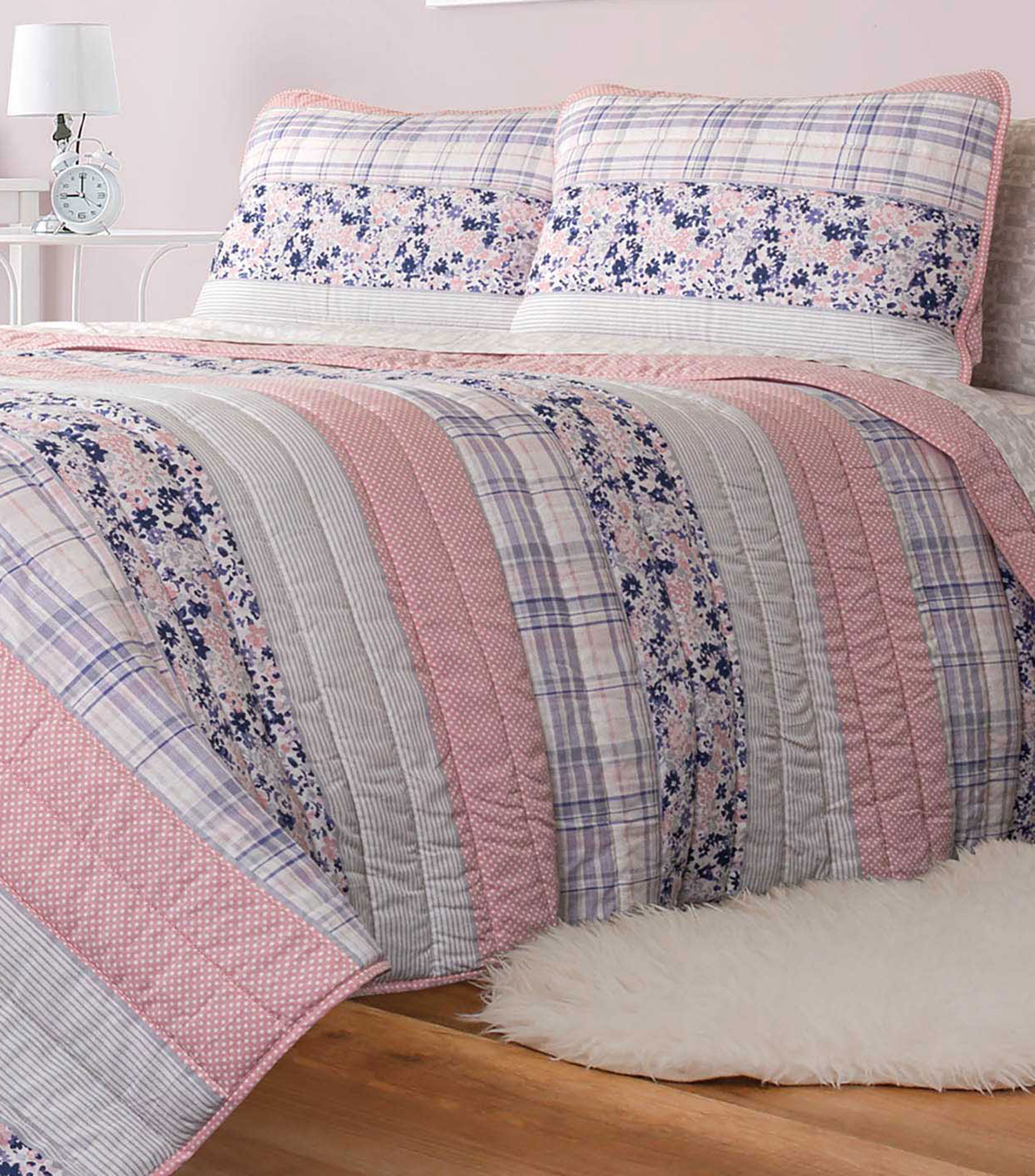 Pepe Jeans: Juego de Colcha Individual en algodón Marina Pink ...