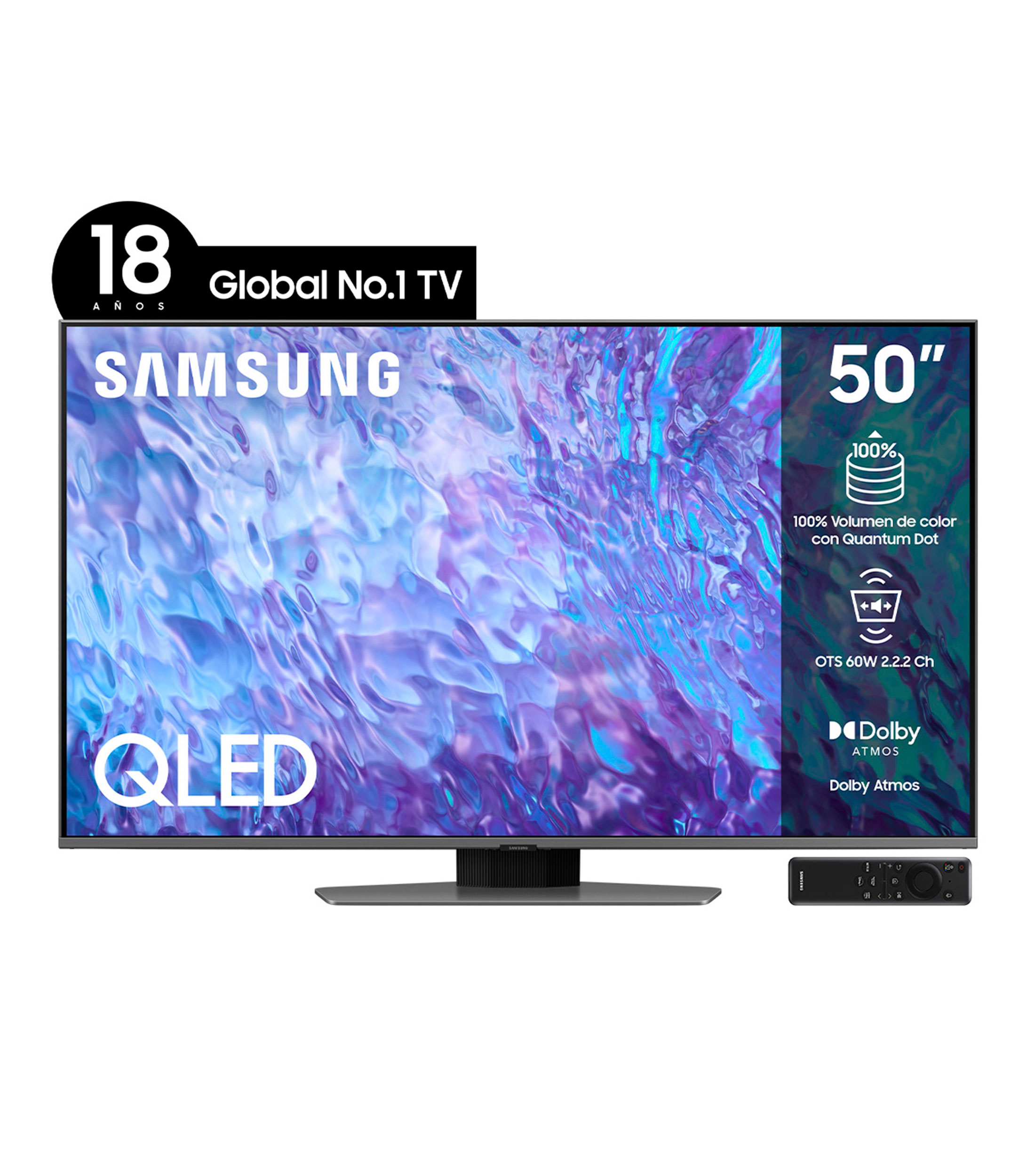 Samsung: Pantalla de 50 pulgadas Plana QLED 4K Tizen OS QN50Q80CAFXZX ...