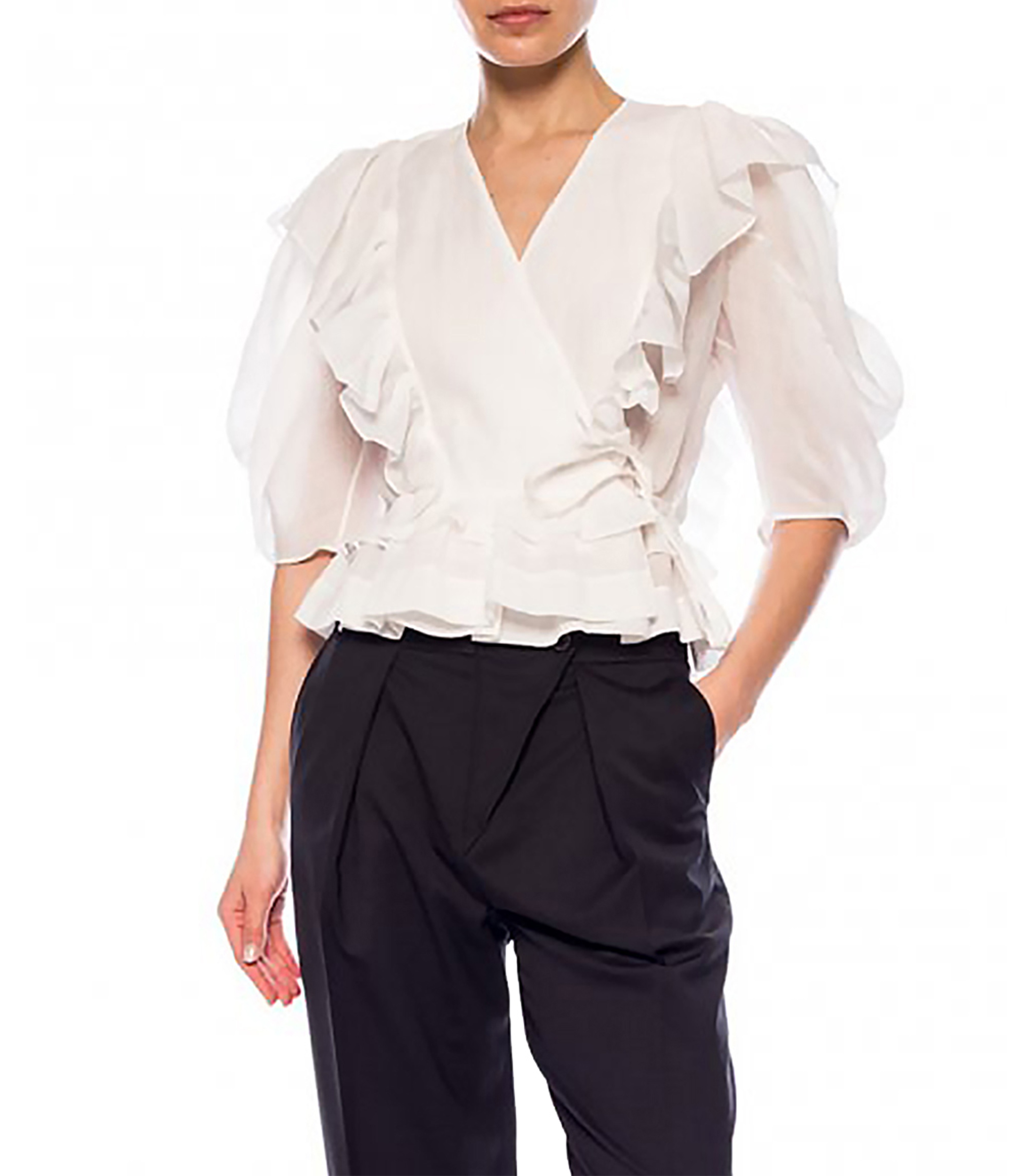 Chloé Blusa con holanes manga larga Mujer - El Palacio de Hierro