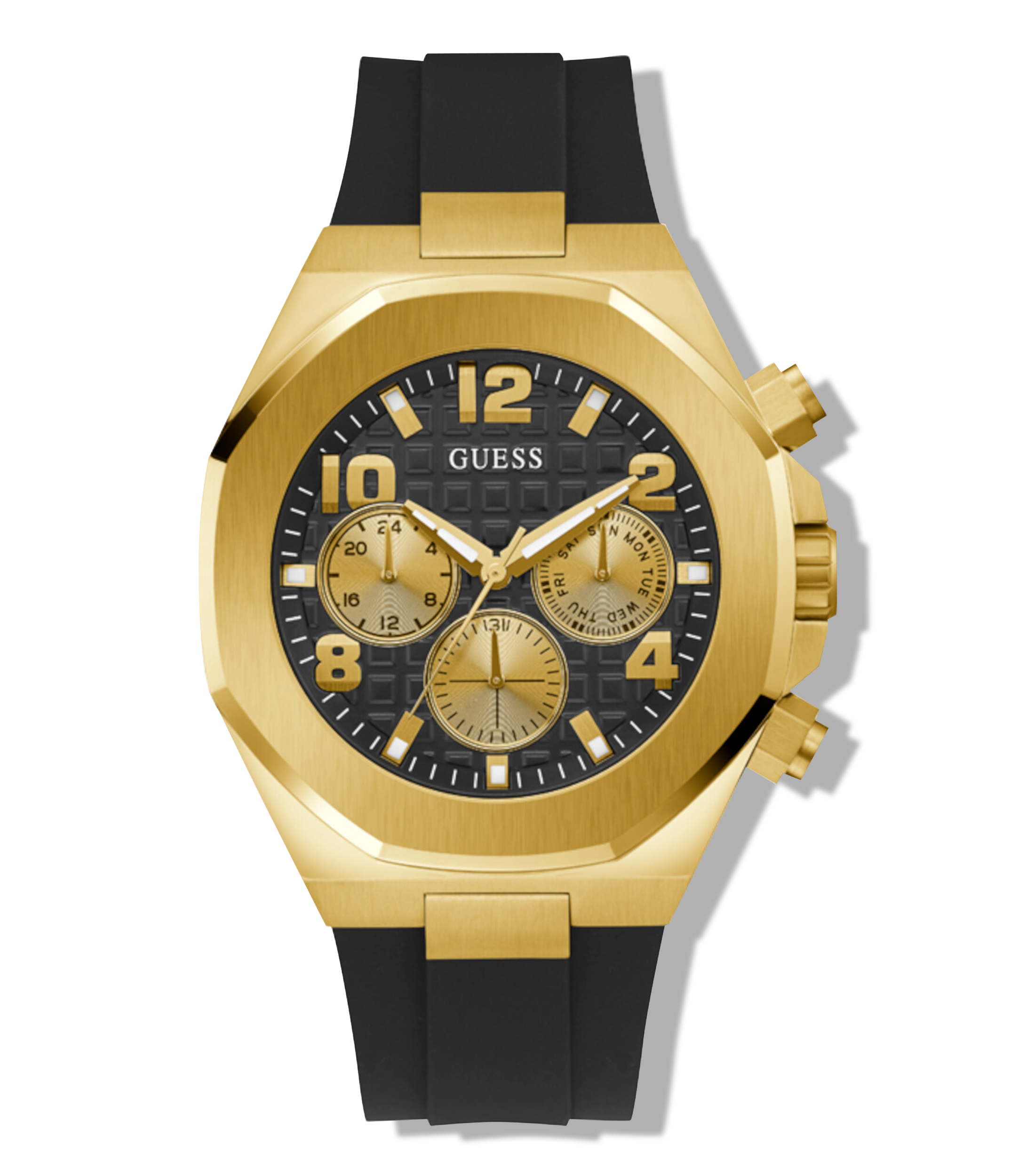 Guess Reloj para hombre Empire Casual, Dorado, Negro - El Palacio de Hierro