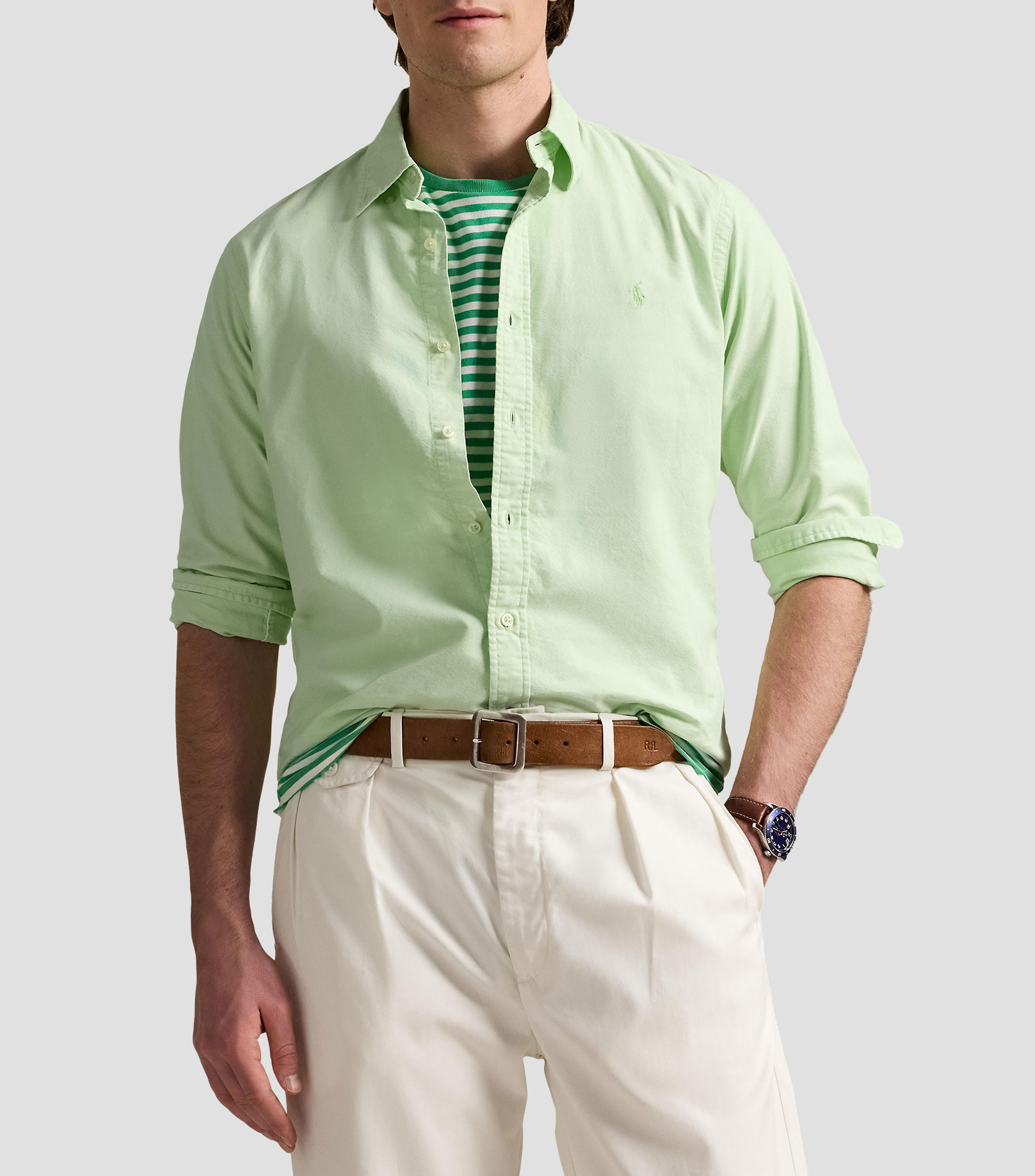 Polo Ralph Lauren Camisa Oxford teñida con minerales y corte clásico ...